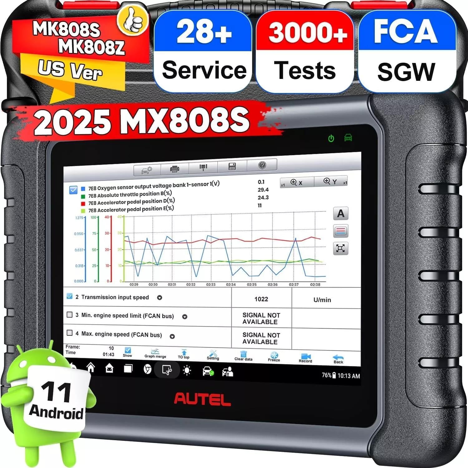 Autel MaxiCheck MX808S: Automotive OBD Auto Tester Scanner, Vehicle ...