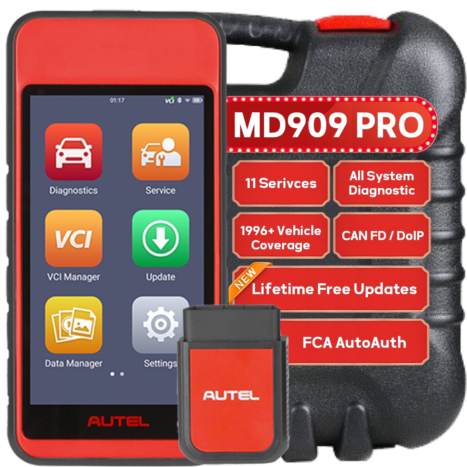 Autel MaxiDiag MD909 Pro Professional OBD2 Scanner, Up of MD808Pro ...