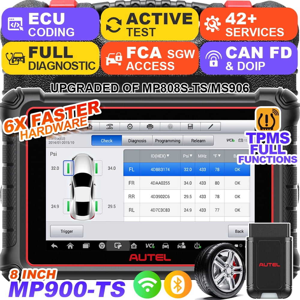 Autel MaxiPRO MP900-TS Car Diagnostic Bidirectional Scan Tool, DoIP/CAN ...