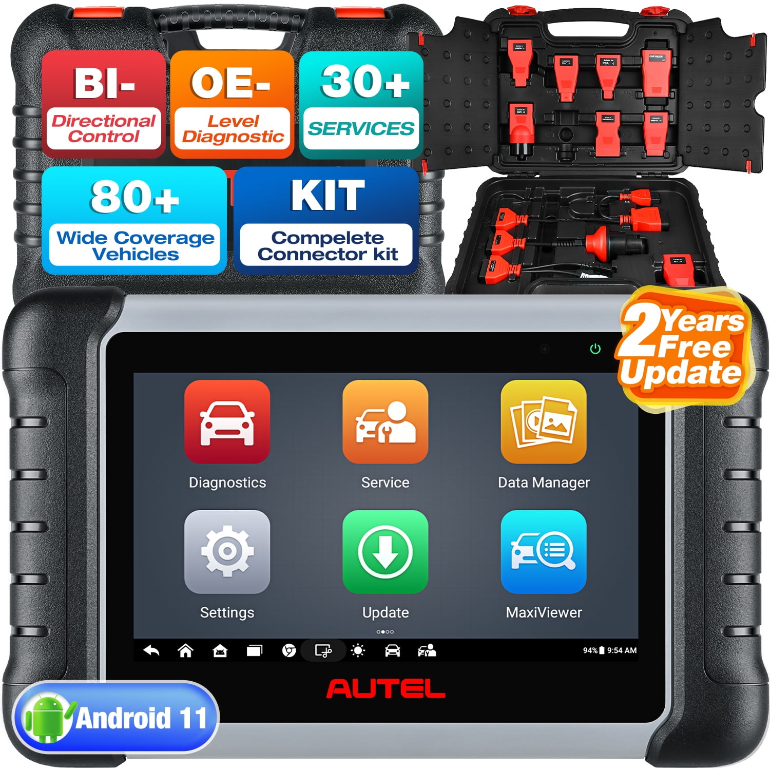 Autel MaxiPro MP808S Kit Automotive Diagnostic Scan Tool,Bi-directional ...