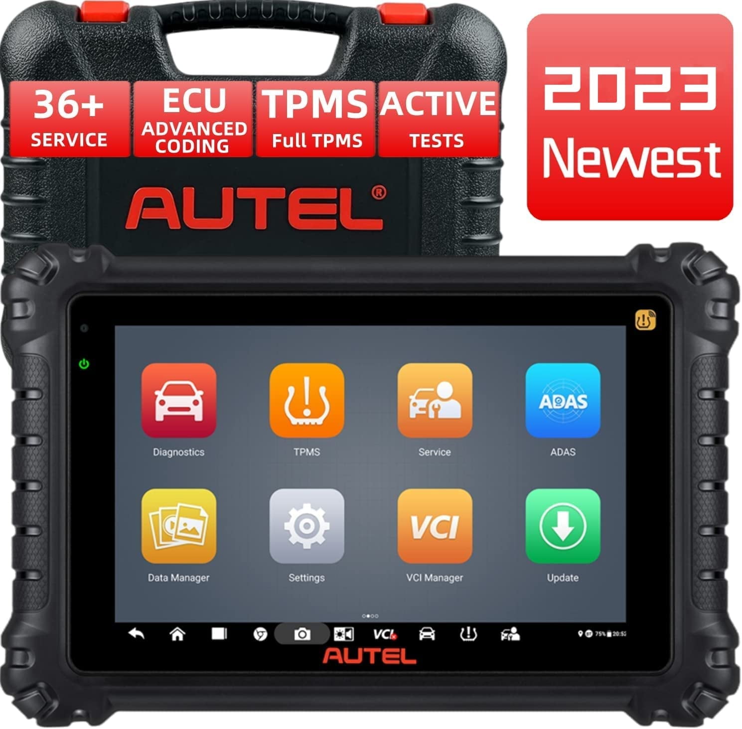 Autel MaxiSYS MS906 Pro-TS OBD2 System Diagnostic Tablet Full TPMS Function Bi Directional ...