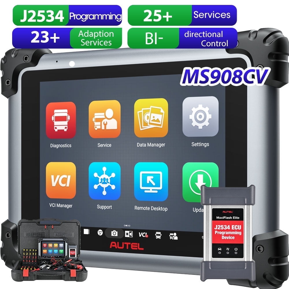 Autel MaxiSys MS908CV, Heavy Duty Truck Diagnostic Tool,Full ...