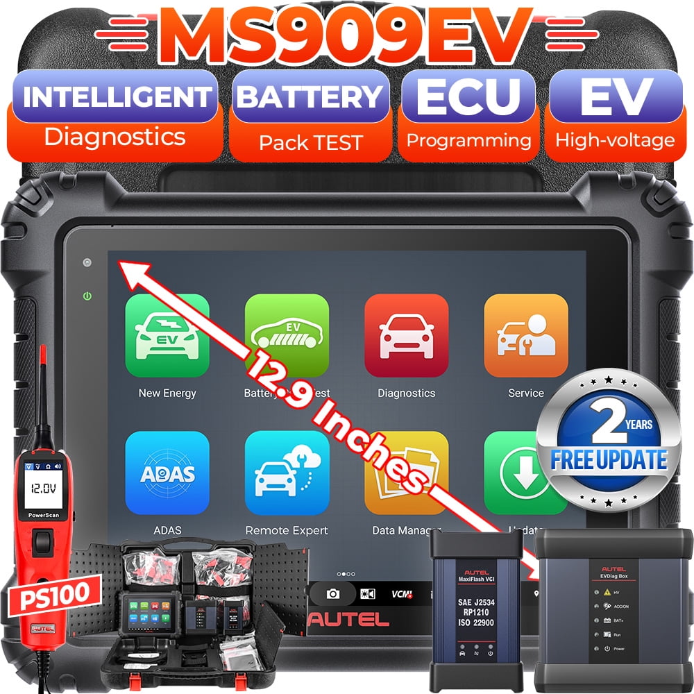 Autel MaxiSys MS909EV Top EV Intelligent Scanner with EVDiag Kit, High ...