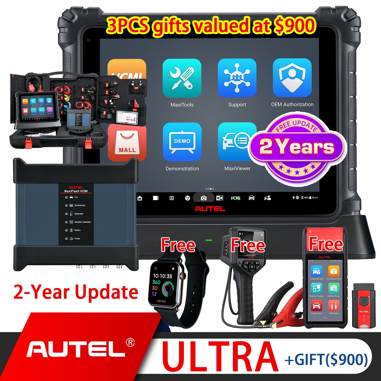 Autel MaxiSys Ultra 2 Year Update 2024 Intelligent Diagnostic Tool with ...