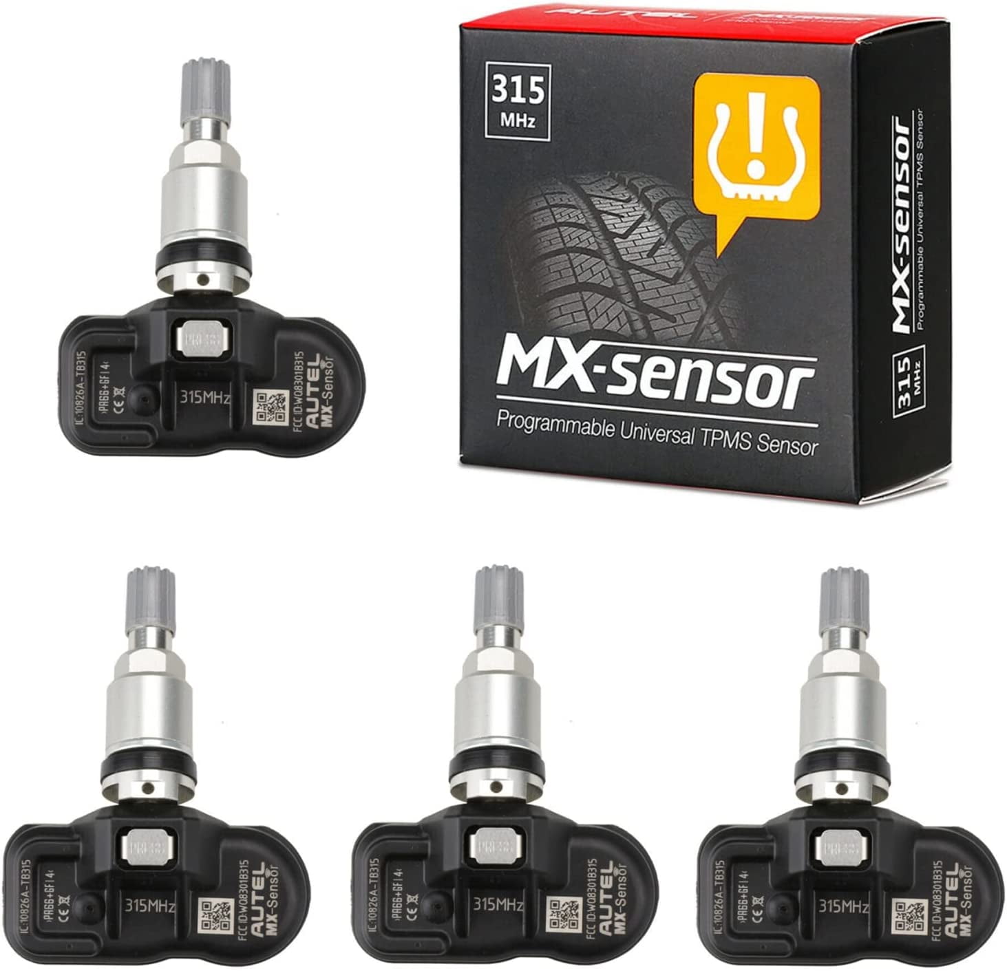 Autel MaxiTPMS MX Sensor 4pcs Single Frequency 315MHz Metal Stem TPMS ...