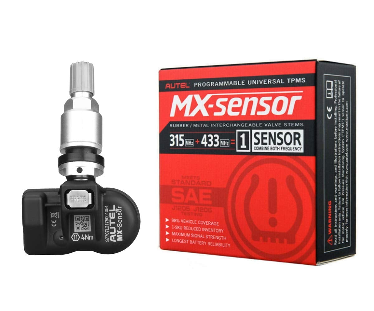 Autel MaxiTPMS MX Sensor Universal TPMS Sensor 315MHz/433MHz, Programmable, Install, Replace ...