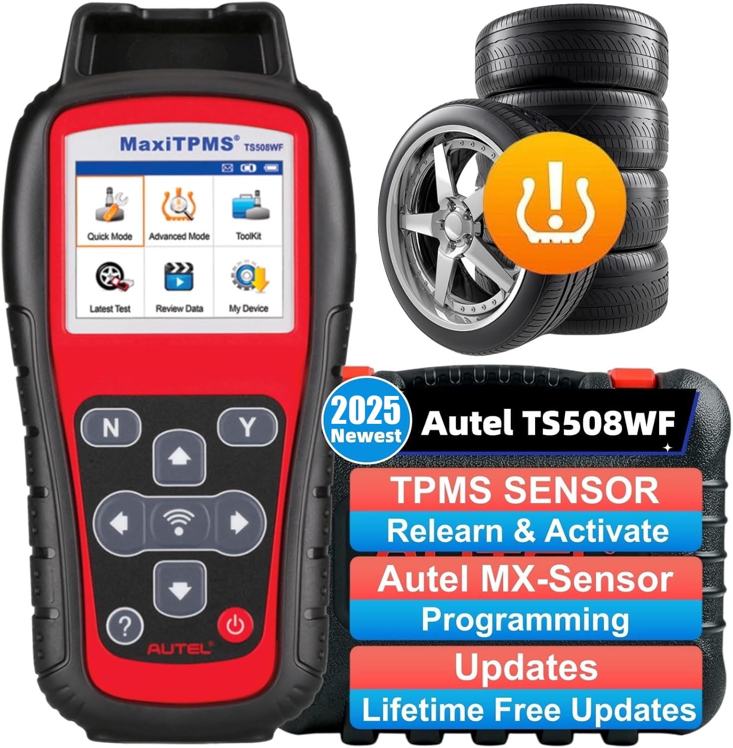 Autel MaxiTPMS TS508WF Newest WiFi Version TS508 TPMS Diagnostic Tool Activate Read Clone Copy ...