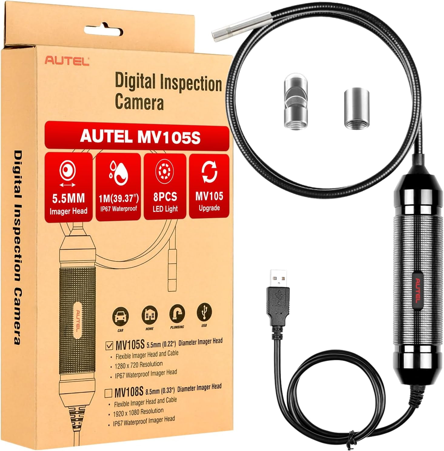 Autel MaxiVideo MV105S Digital Inspection Camera, 2024 Same as MV108S ...
