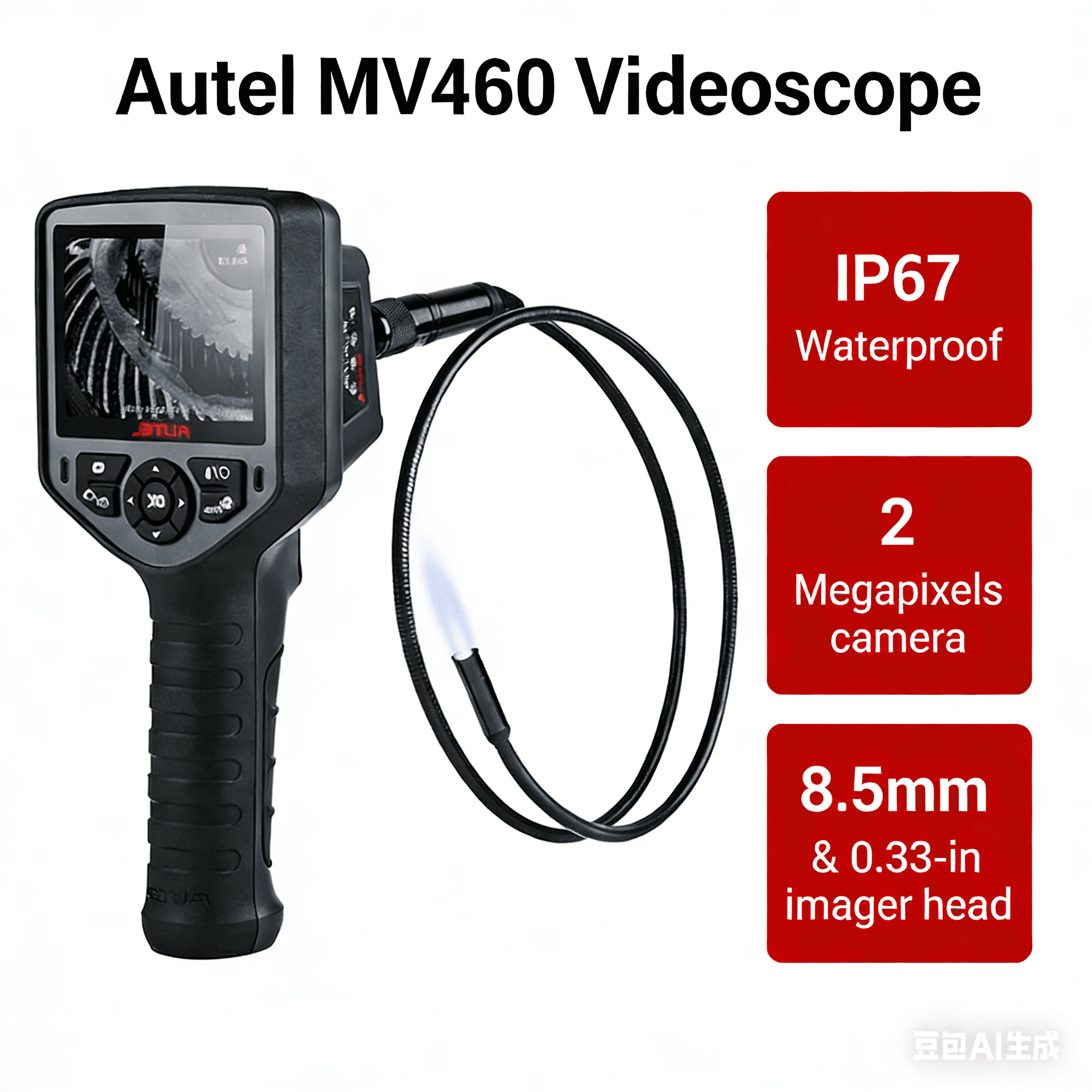 Autel MaxiVideo MV460 Digital Inspection Camera Video Scope Videoscope ...