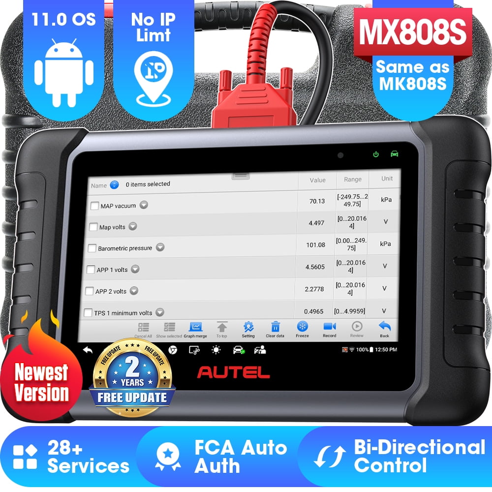Autel MaxiCheck MX808S Automotive ABS Scanner, Engine Light Reader ...