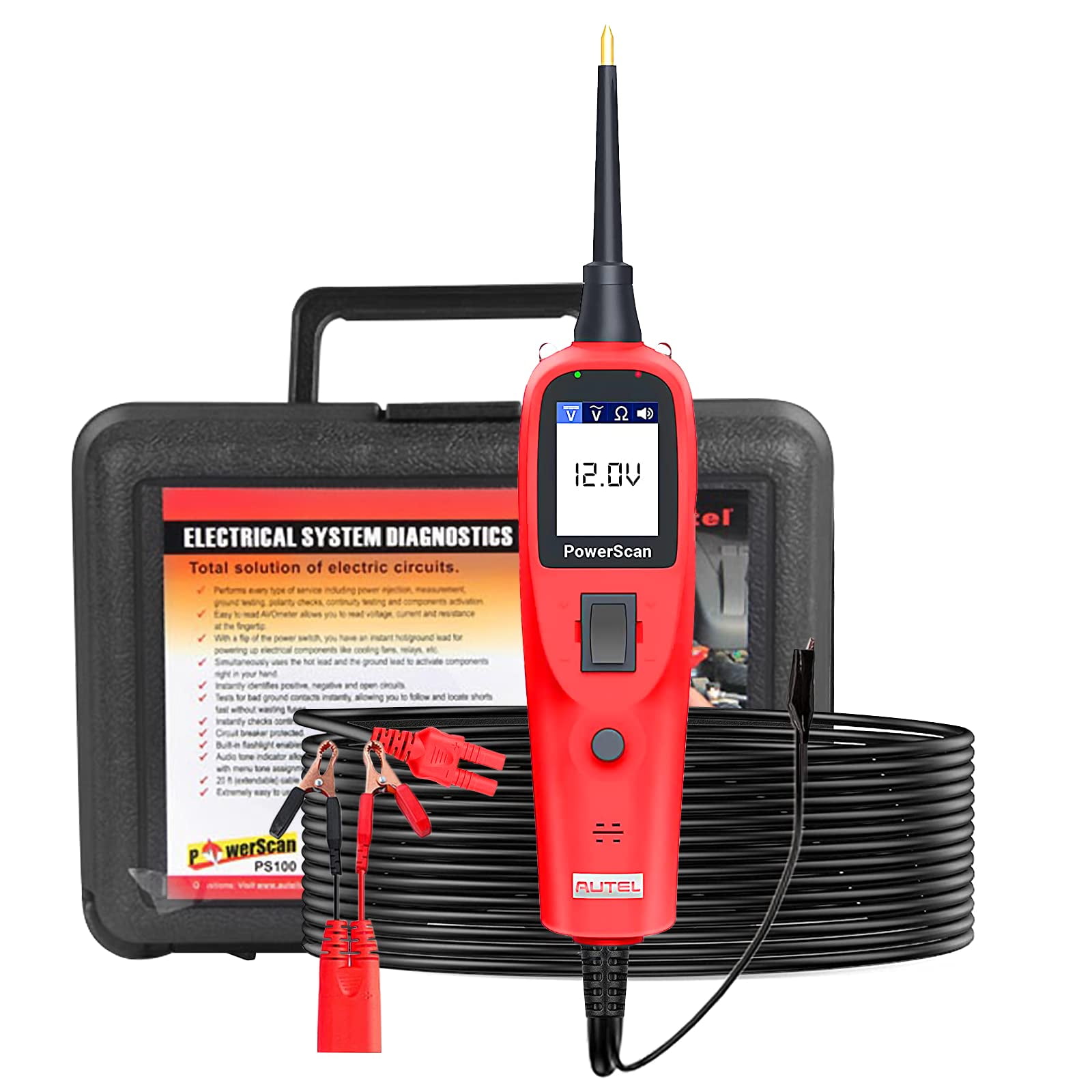 Autel PS100 Automotive Circuit Tester PowerScan Power Probe Test Kit ...