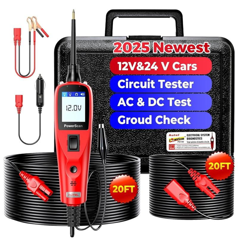 Autel PowerScan PS100 Circuit Tester 12V 24V Automotive Power Circuit ...