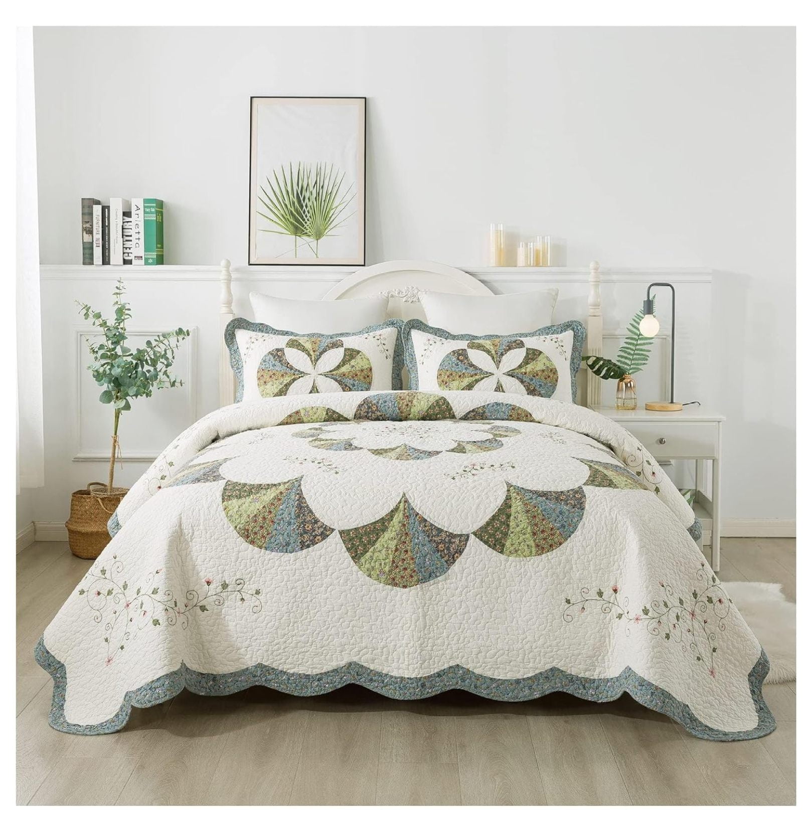 Authentic 100% Cotton Luxury Decorative Bedspread with Multi Print ...