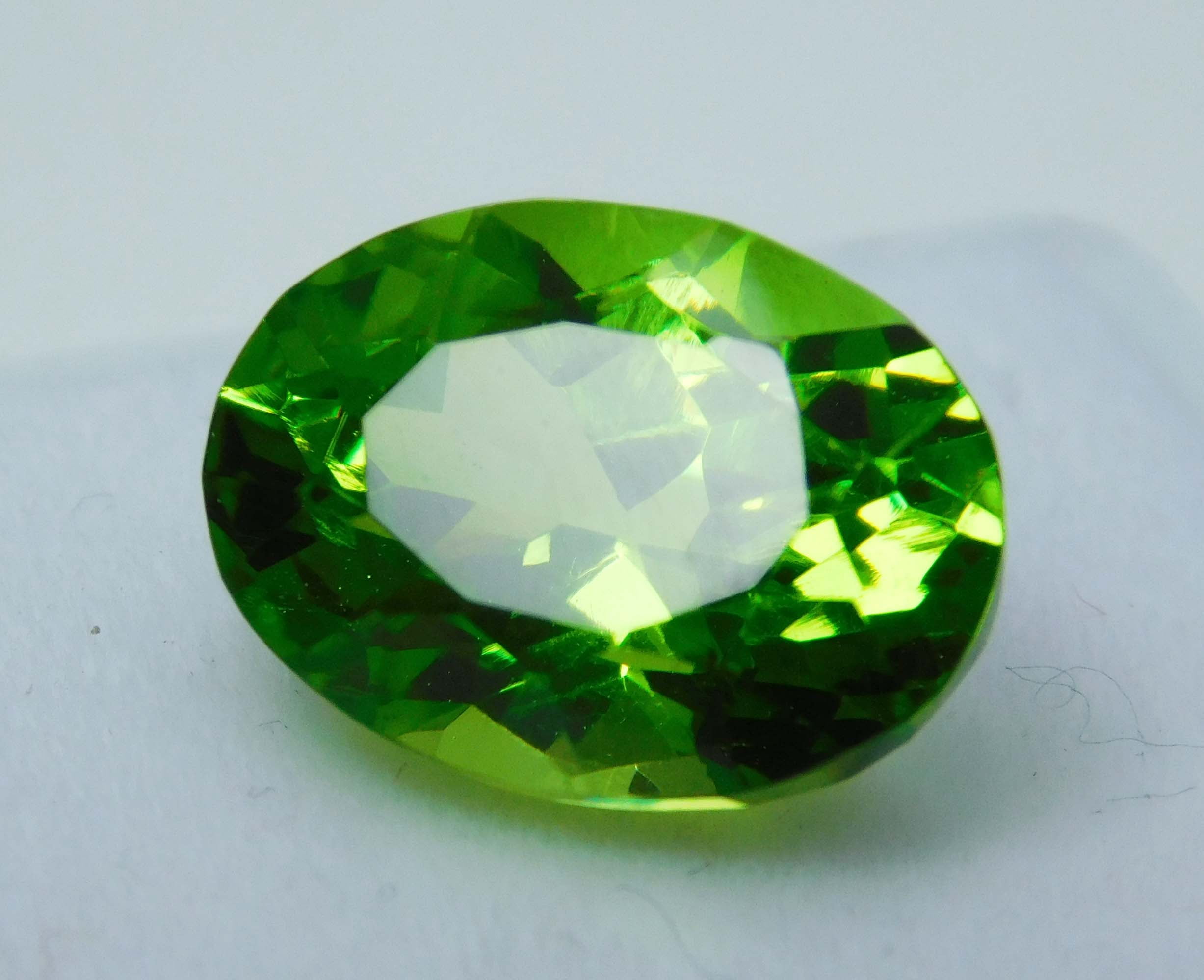 Authentic 9.75 Ct Rare Green Peridot Natural Oval Cut CERTIFIED Loose ...