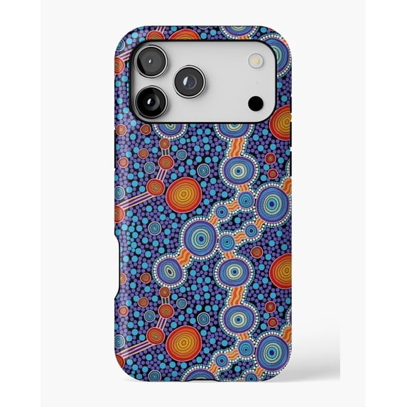 Authentic Aboriginal Art - The Journey Blue H809 Premium Durable Case ...