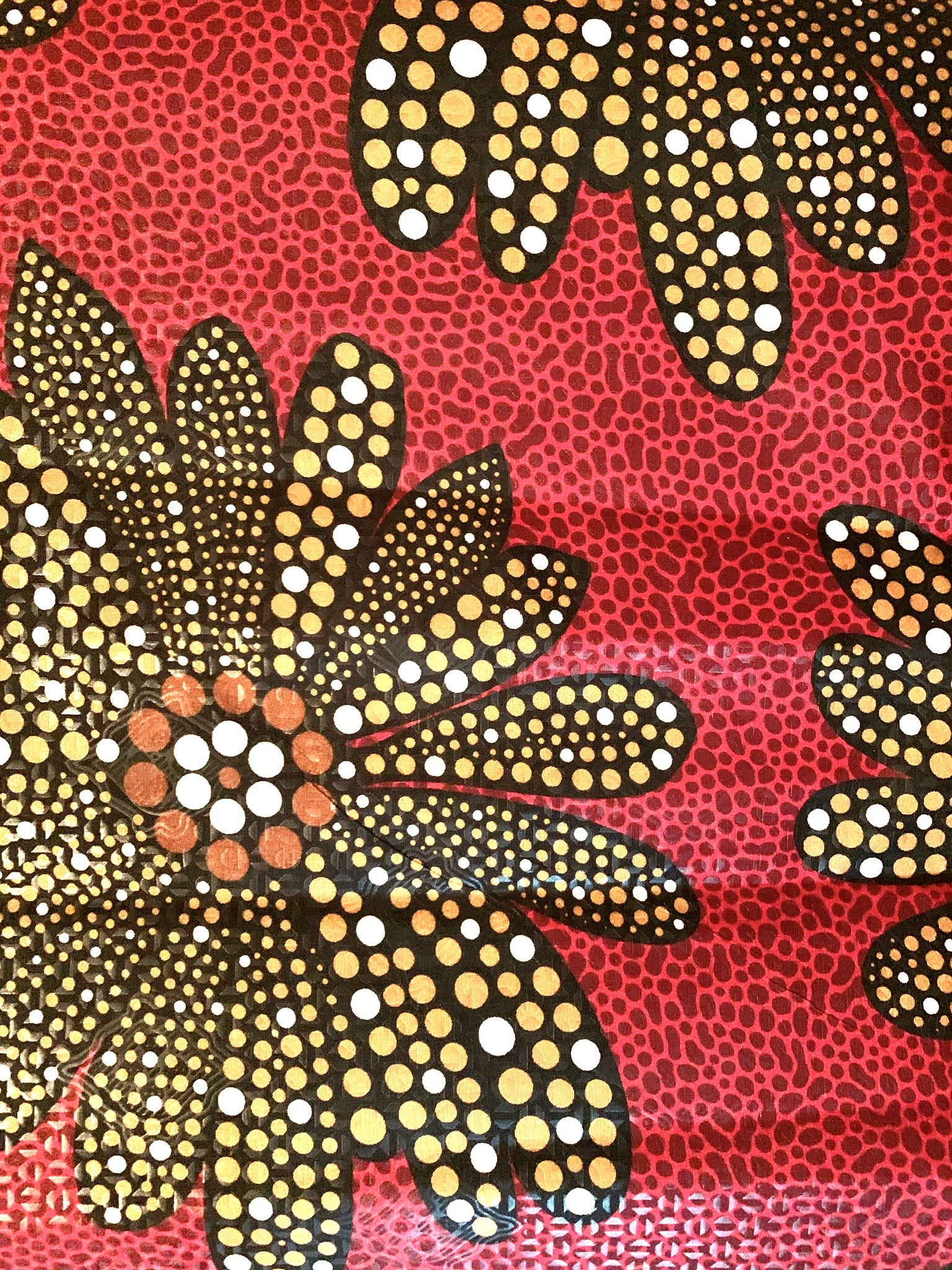 Authentic African Fabric (Burgundy- 1 yard) - Walmart.com