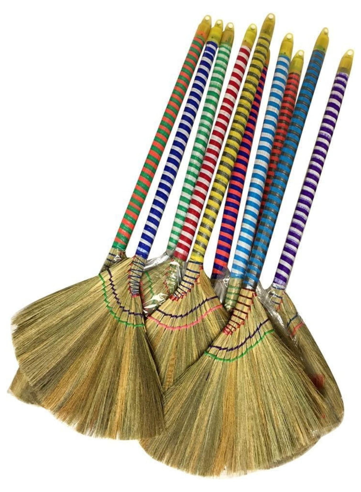 Authentic Asian Broom Set of 3 Packs - Premium Vietnamese Straw Broom ...