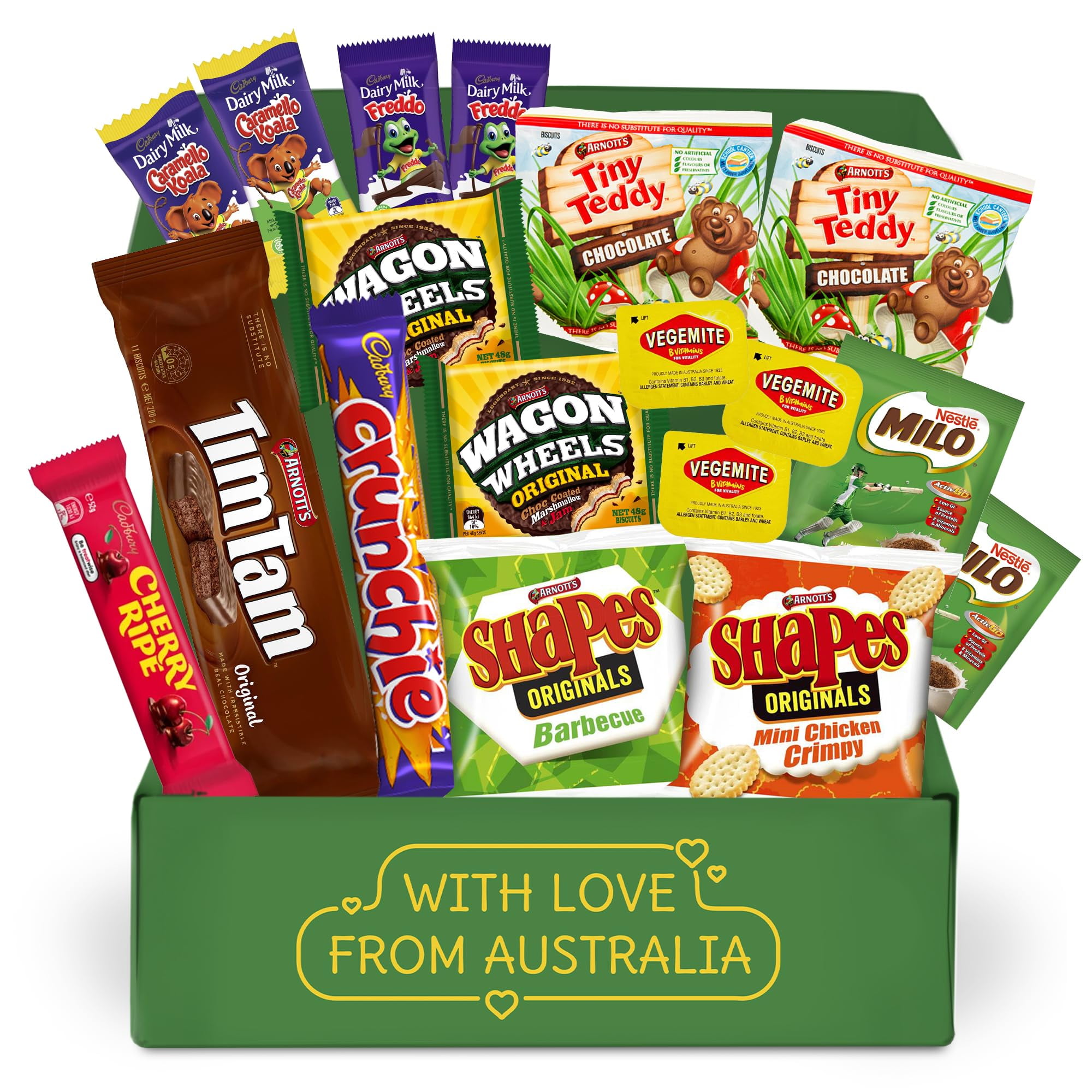 Authentic Australian Snack Gift DEF29 Box - Tim Tams, Cadbury, Cherry ...