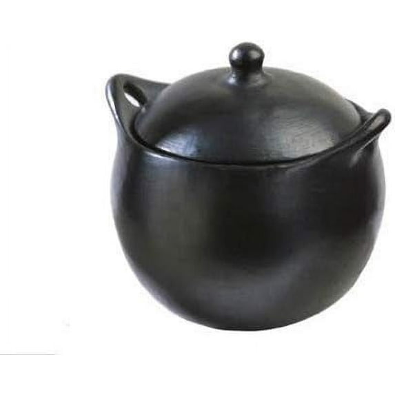 Authentic Chamba Soup & Bean Pot - Elegant Handmade Black Clay Dutch ...