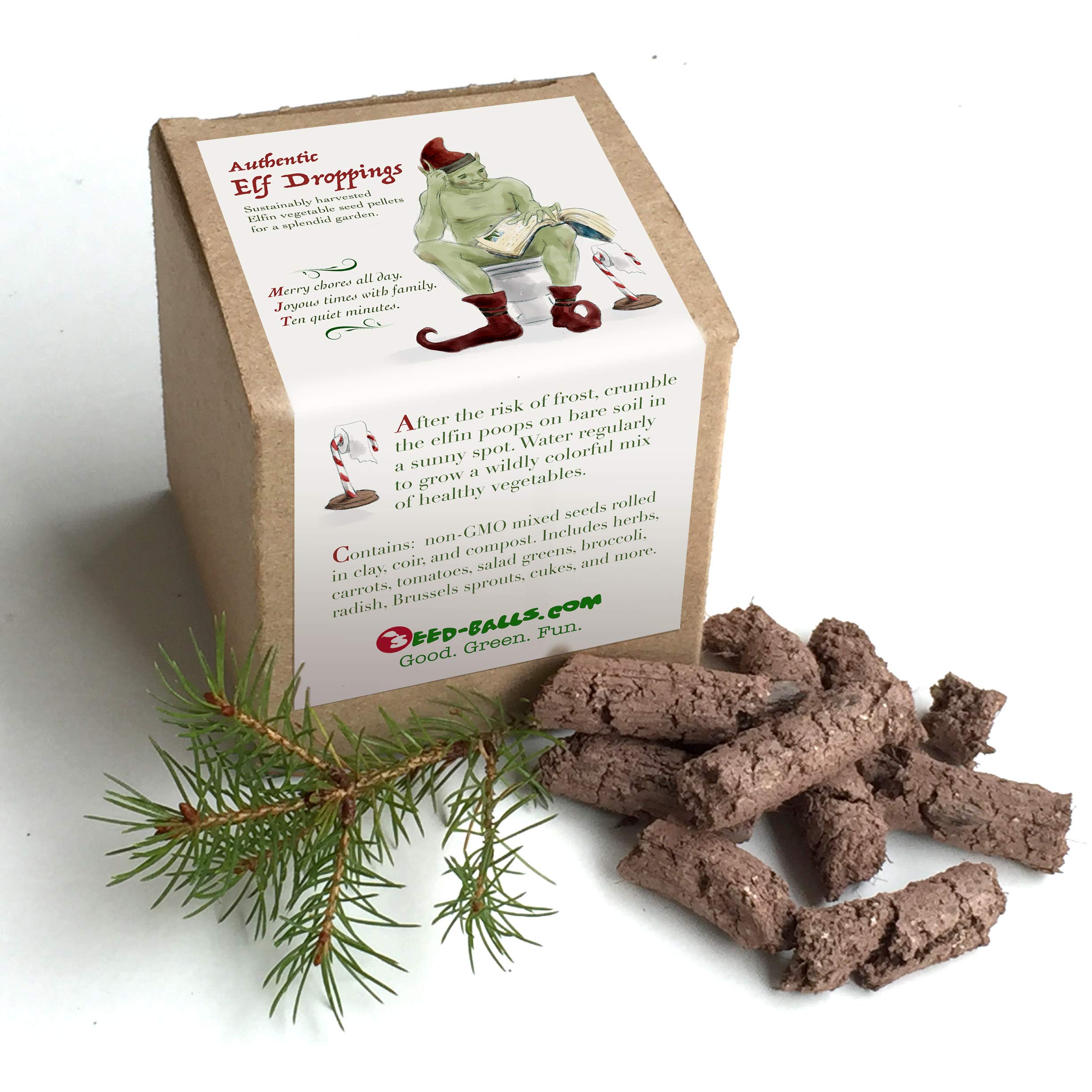 Authentic Elf Droppings (Mixed Vegetable Seed Pellets Packaged as Elf ...