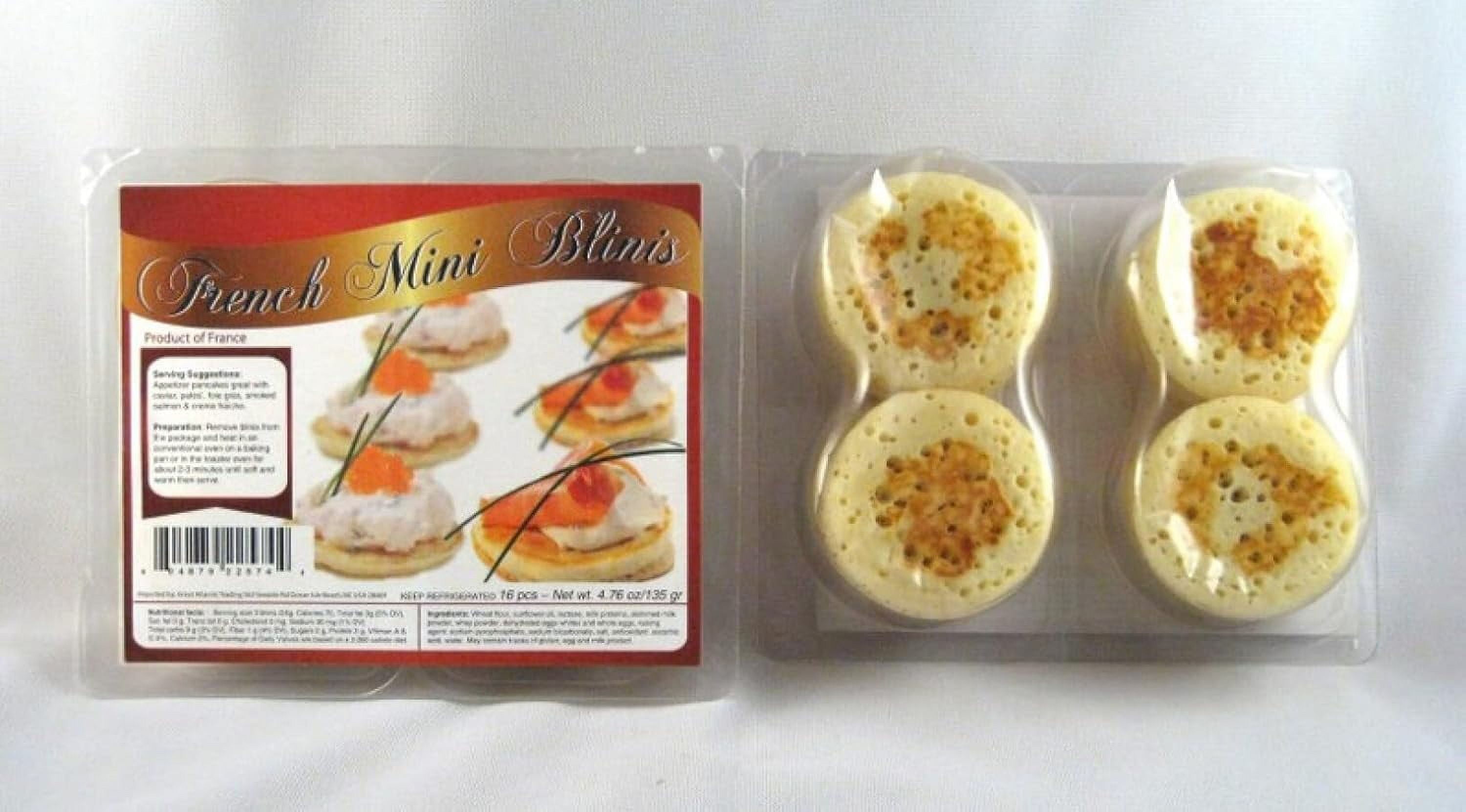 Authentic Flour Pancake Blini - 128 Count, 2 lb Case, Perfect for ...