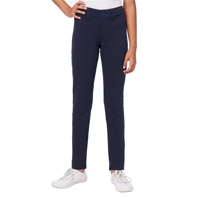 Authentic Galaxy 2384817 Girls Super Stretch Skinny Uniform Pants, Navy ...