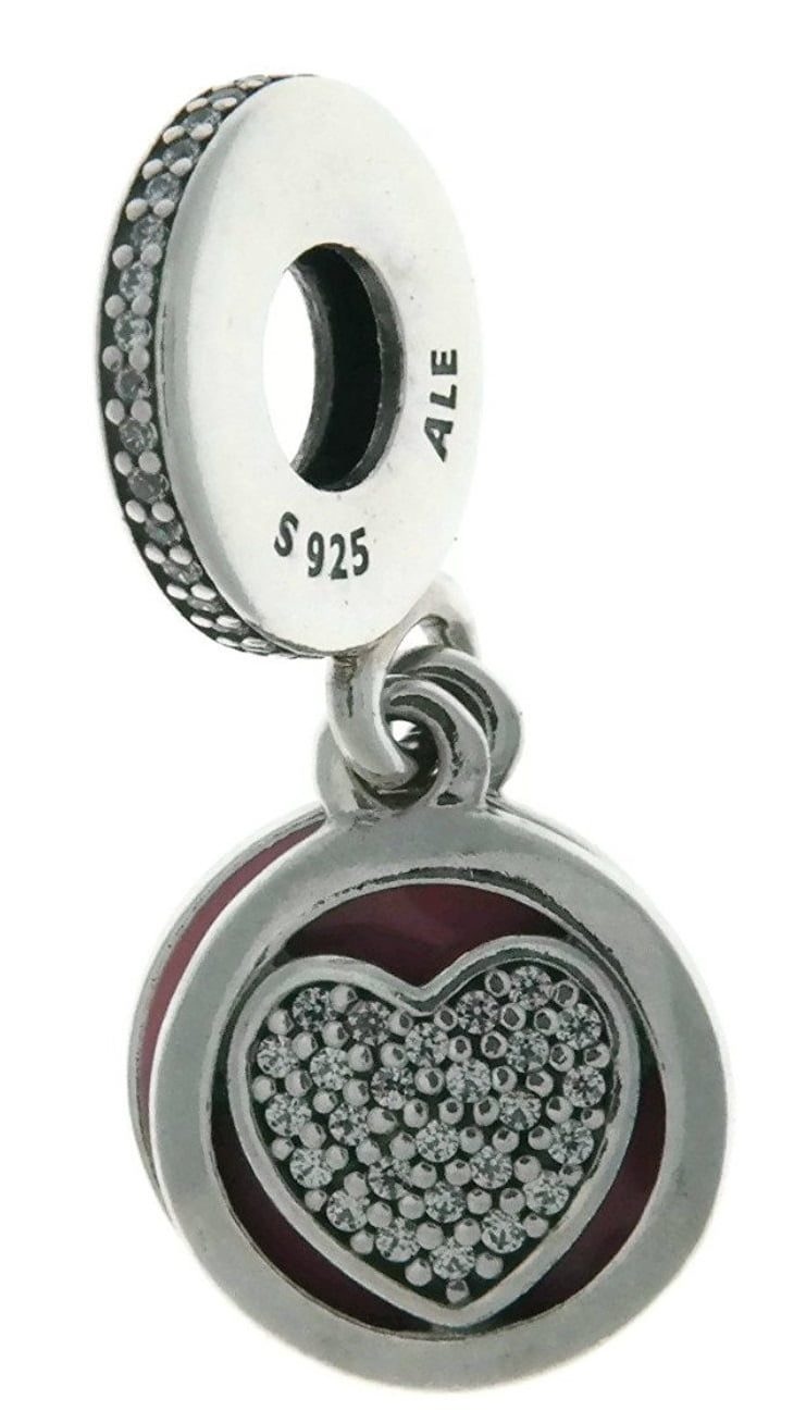 Authentic Heart Dangle Charm, Pink Enamel, Engraving & CZ 792149EN24 ...