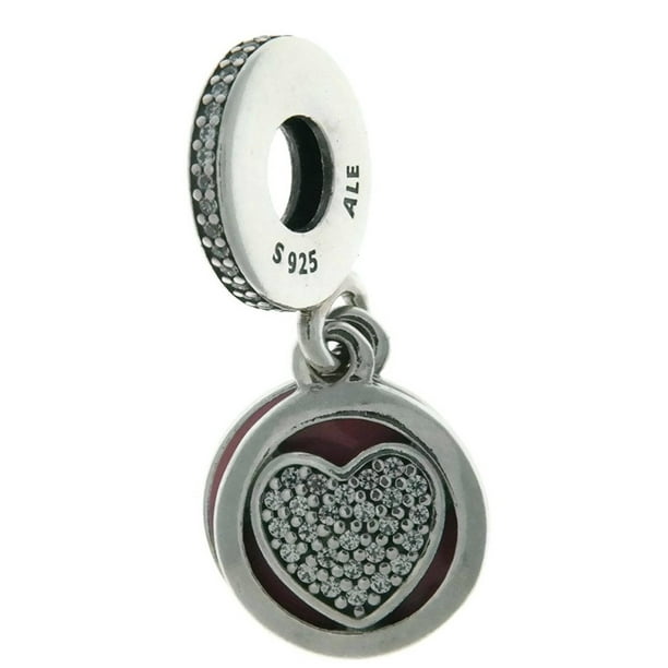 Authentic Heart Dangle Charm, Pink Enamel, Engraving & CZ 792149EN24 ...