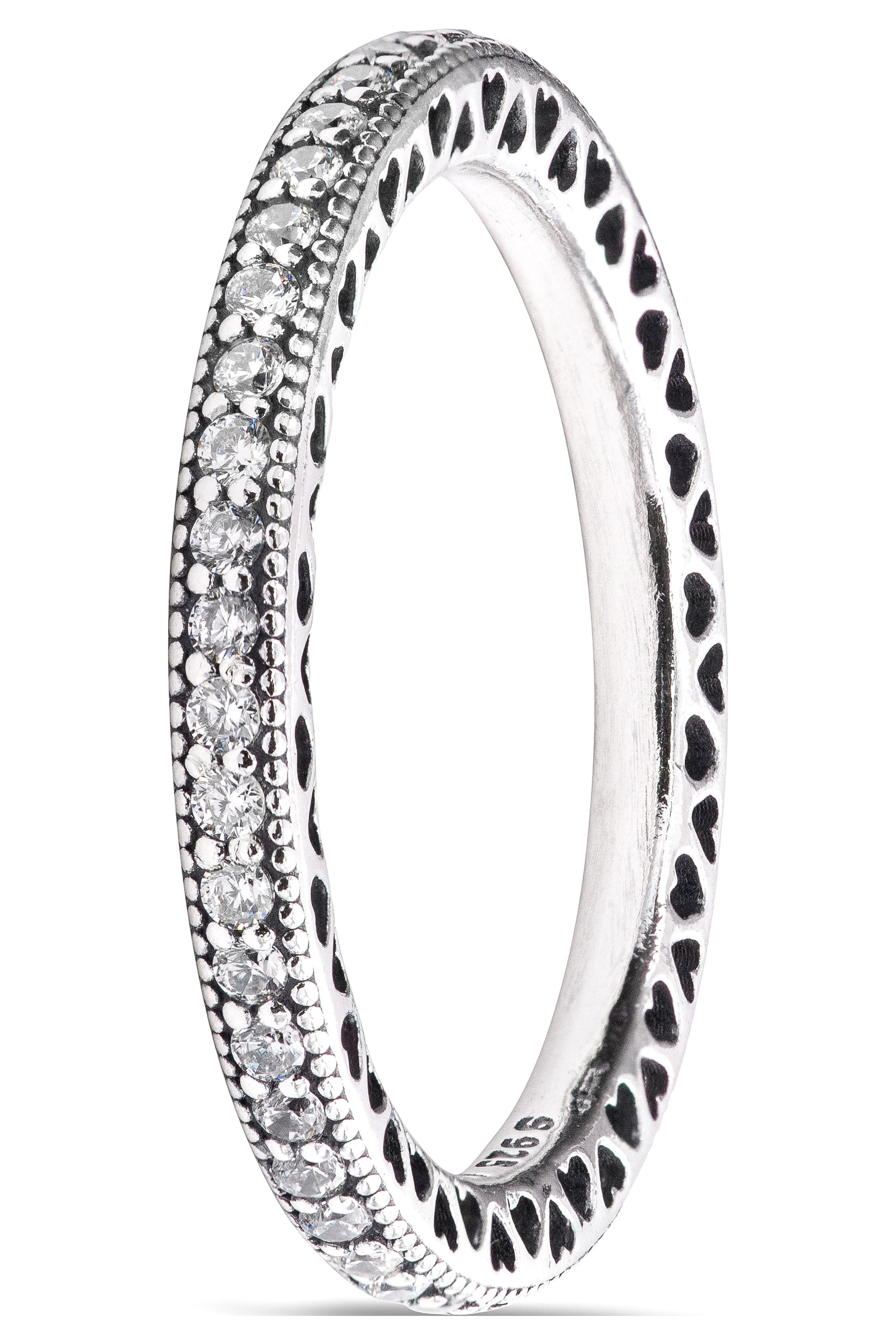 Authentic Hearts of Sterling Silver Ring 190963CZ, Different Sizes ...