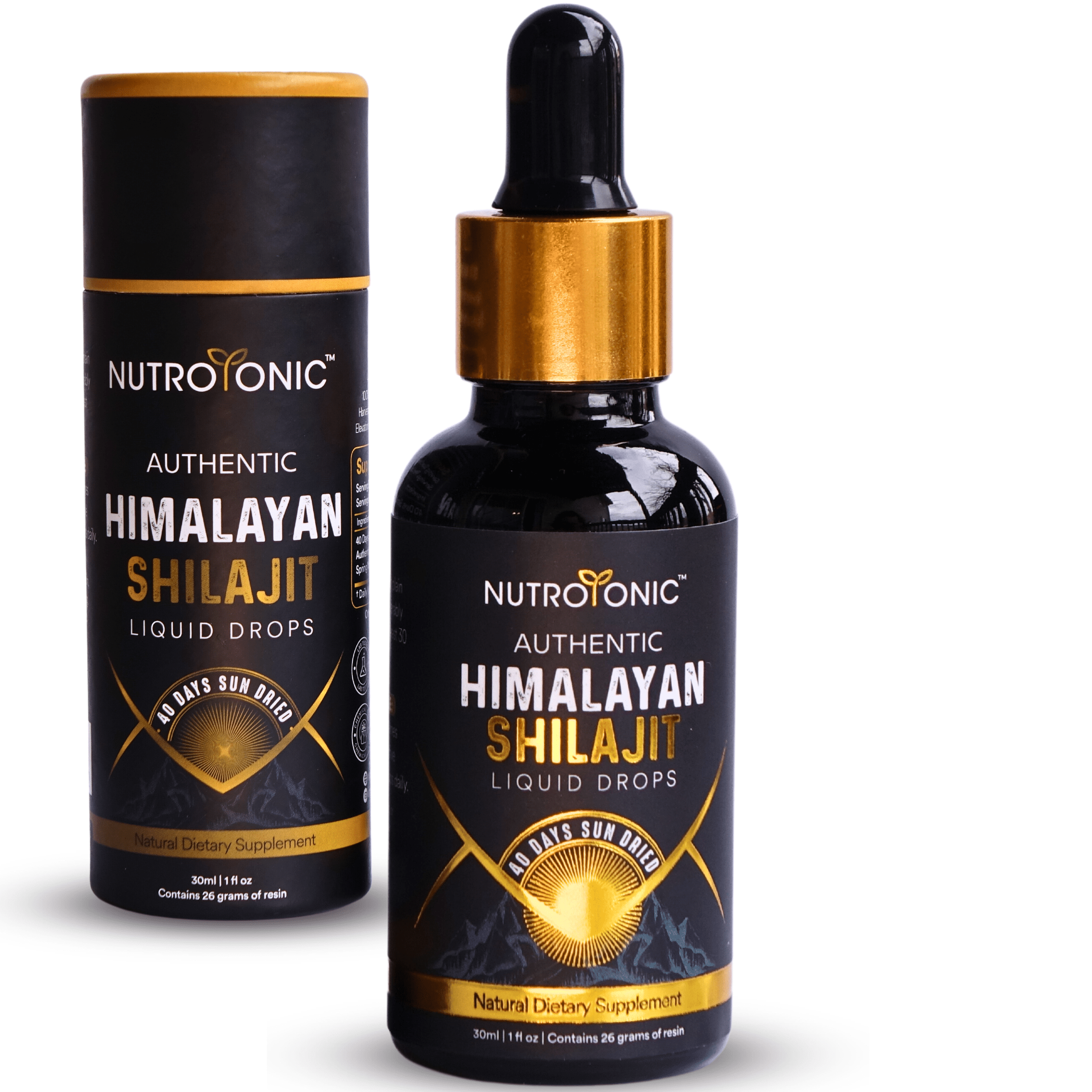 Authentic Himalayan Shilajit Liquid Drops, 60 Days Sun Dried & Organic ...