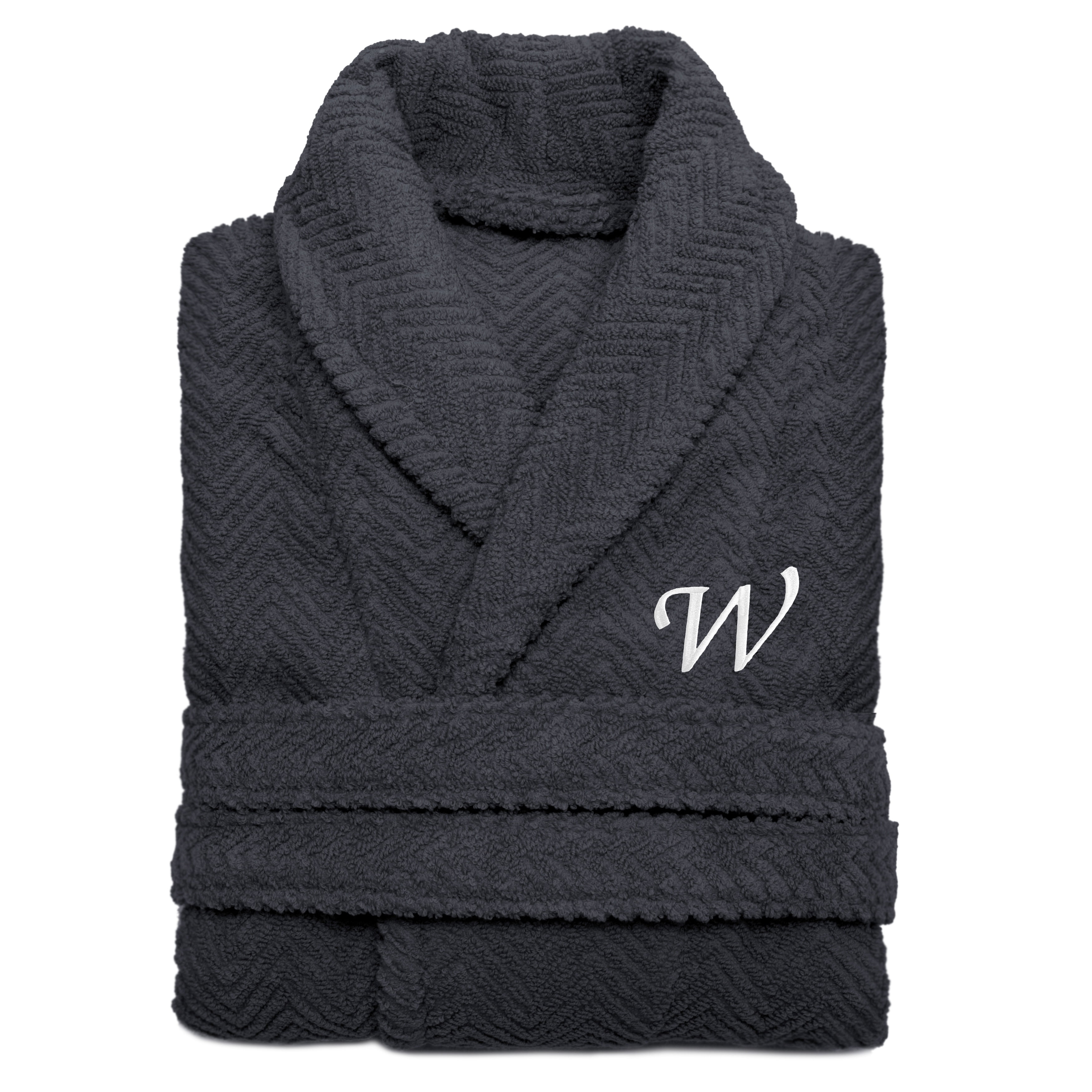 Authentic Hotel and Spa Charcoal Grey with White Monogrammed ...