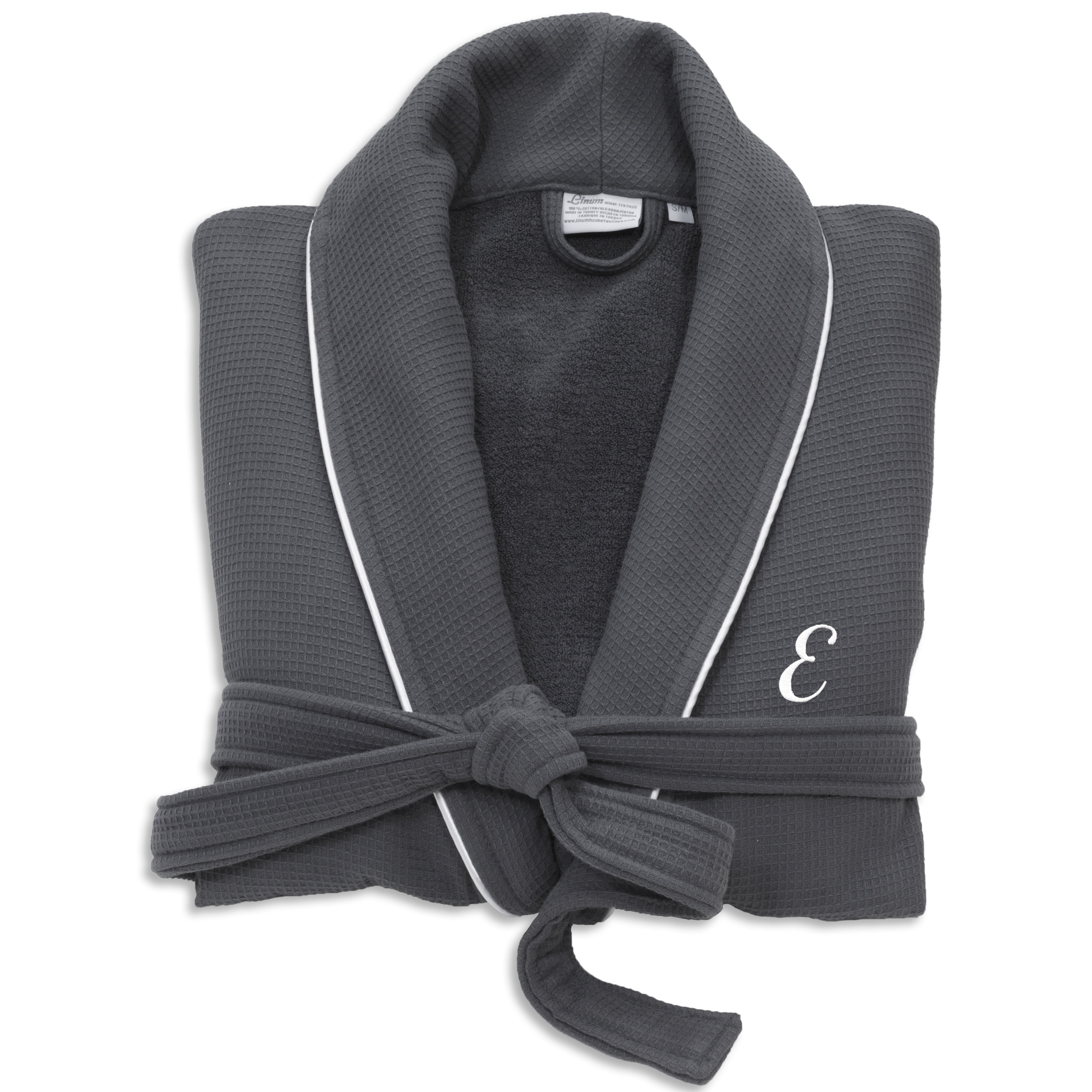 Authentic Hotel and Spa Dark Grey Unisex Turkish Cotton Waffle Weave ...