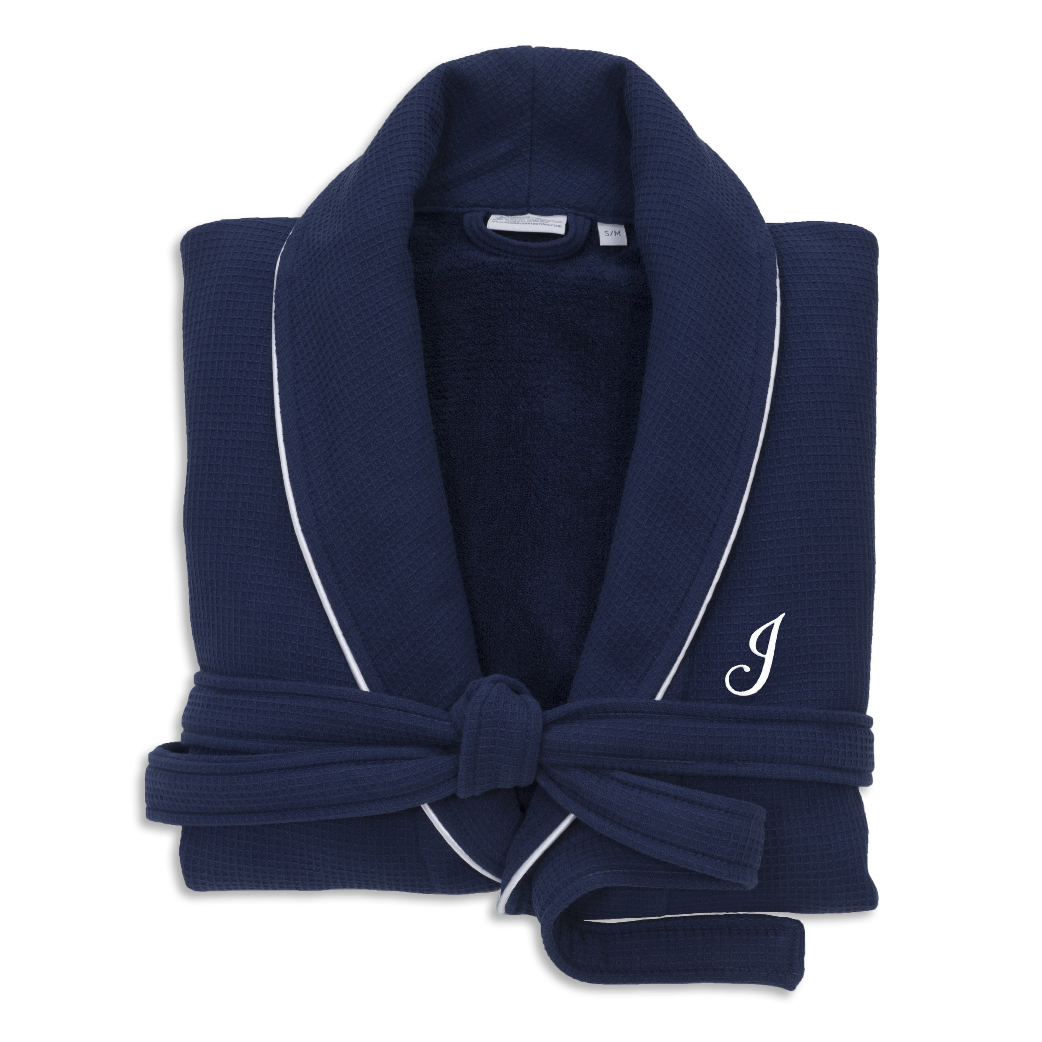 Authentic Hotel and Spa Navy Blue Unisex Turkish Cotton Waffle Weave ...