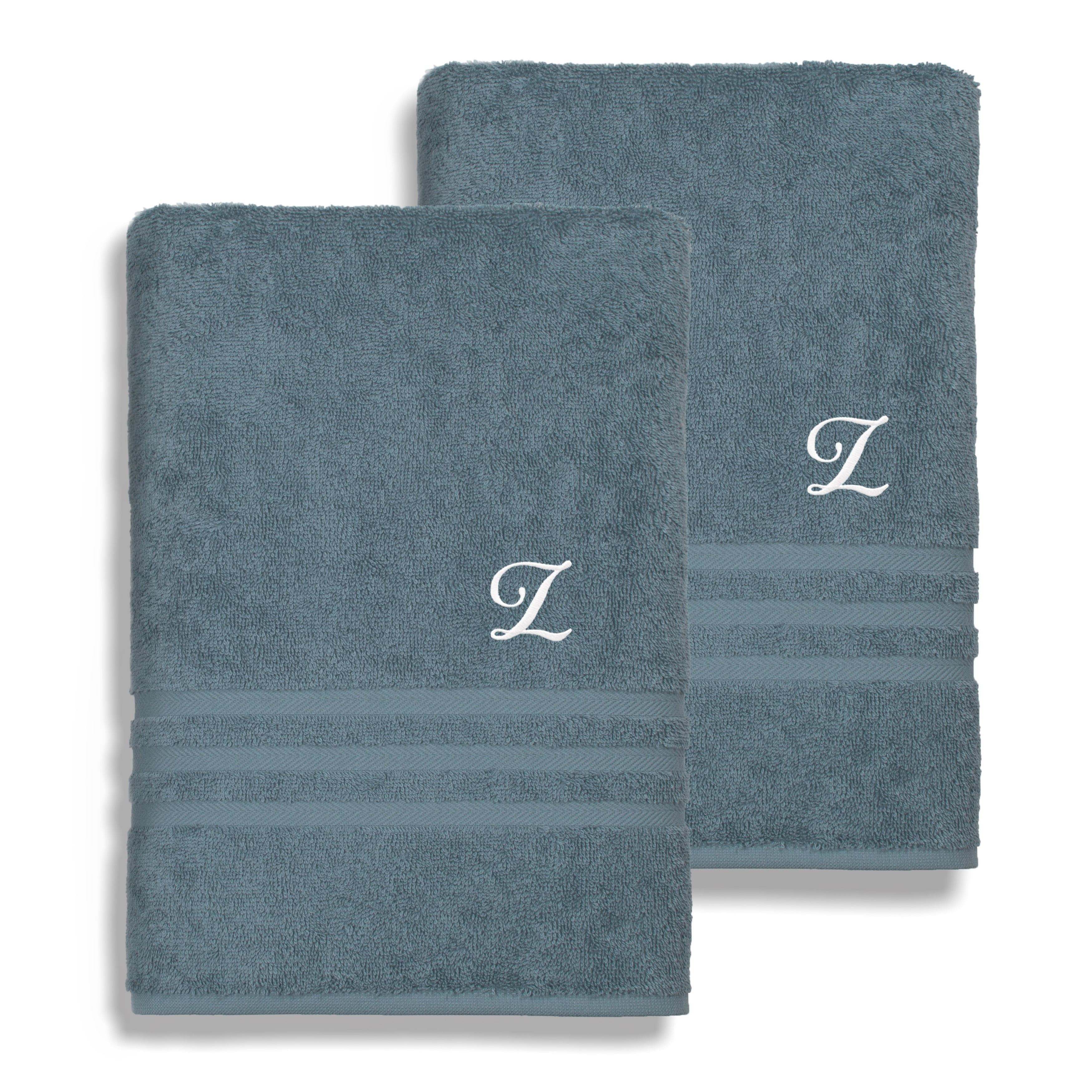 Authentic Hotel and Spa Omni Turkish Cotton Terry Set of 2 Medium Blue ...