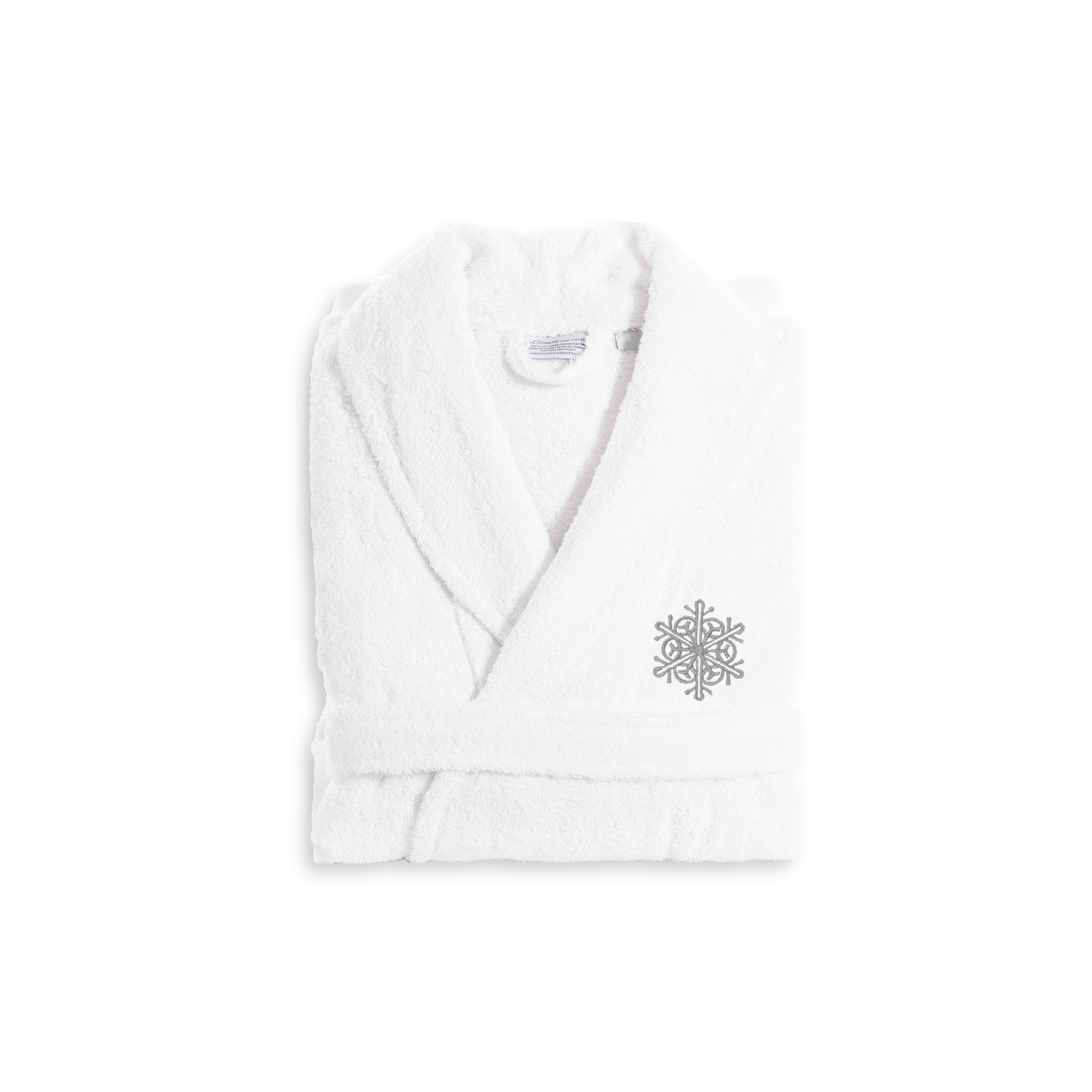 Authentic Hotel and Spa Silver Snowflake Terry Cloth Turkish Cotton ...