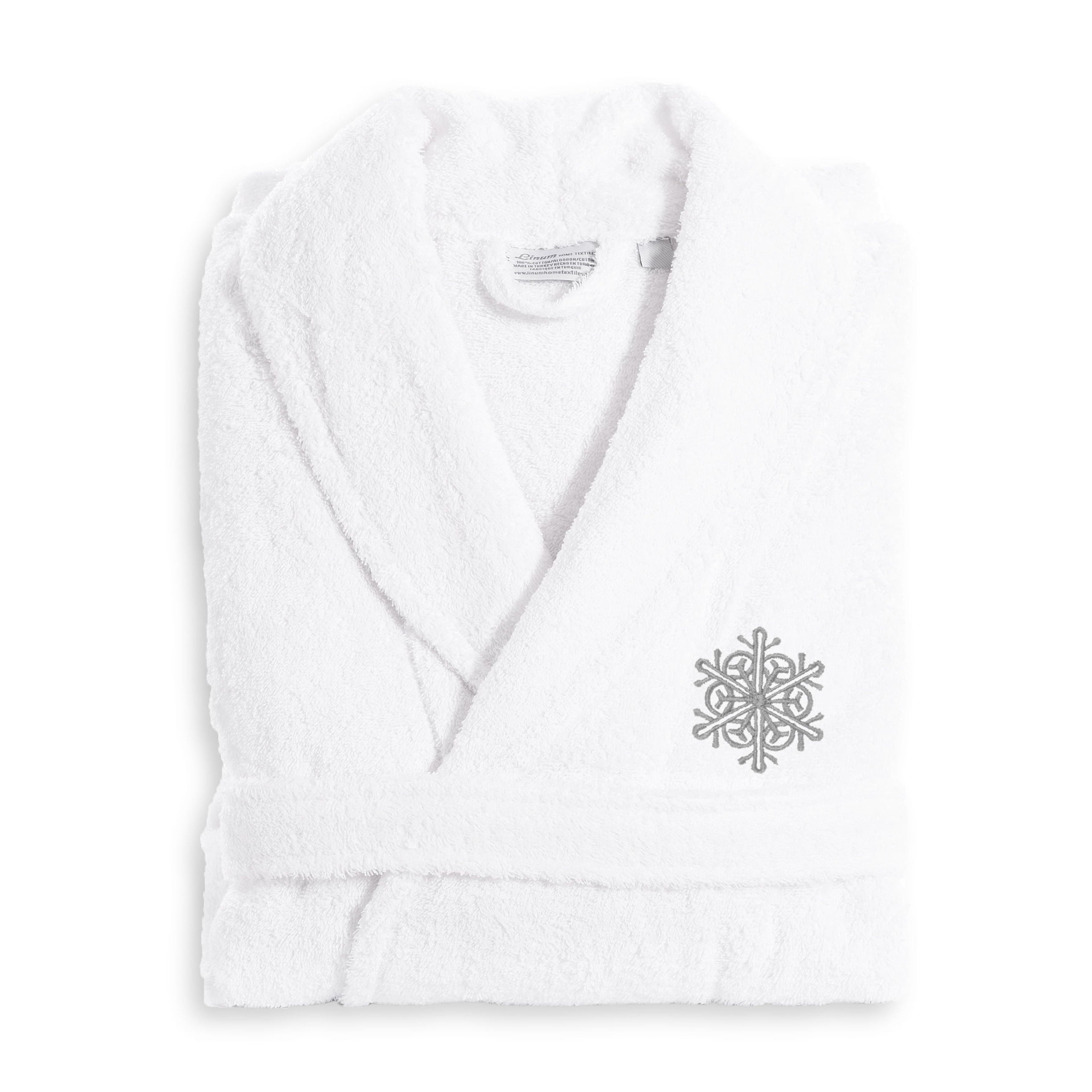 Authentic Hotel and Spa Silver Snowflake Terry Cloth Turkish Cotton ...
