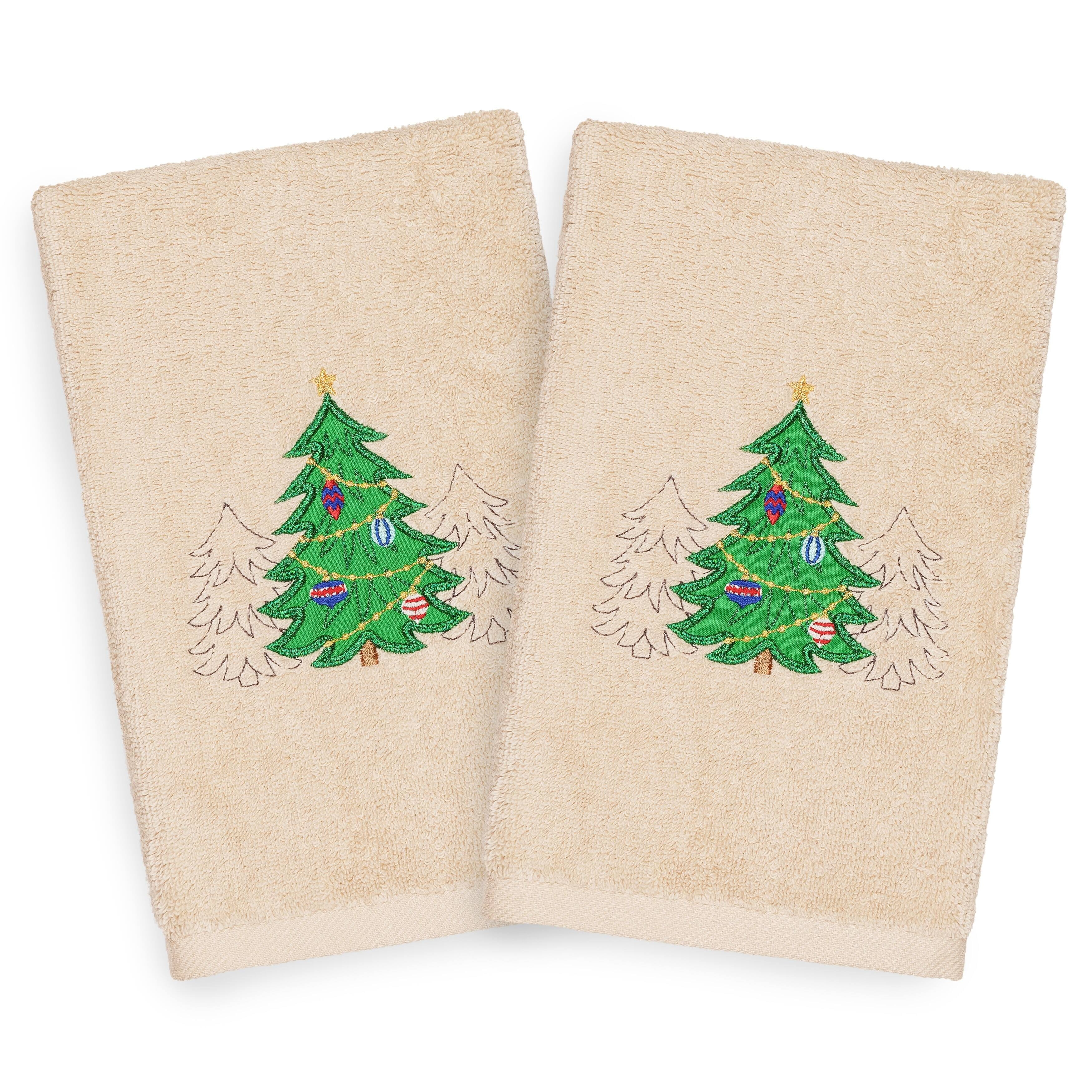 Authentic Hotel and Spa Turkish Cotton Christmas Trees Beige Set of 2 ...