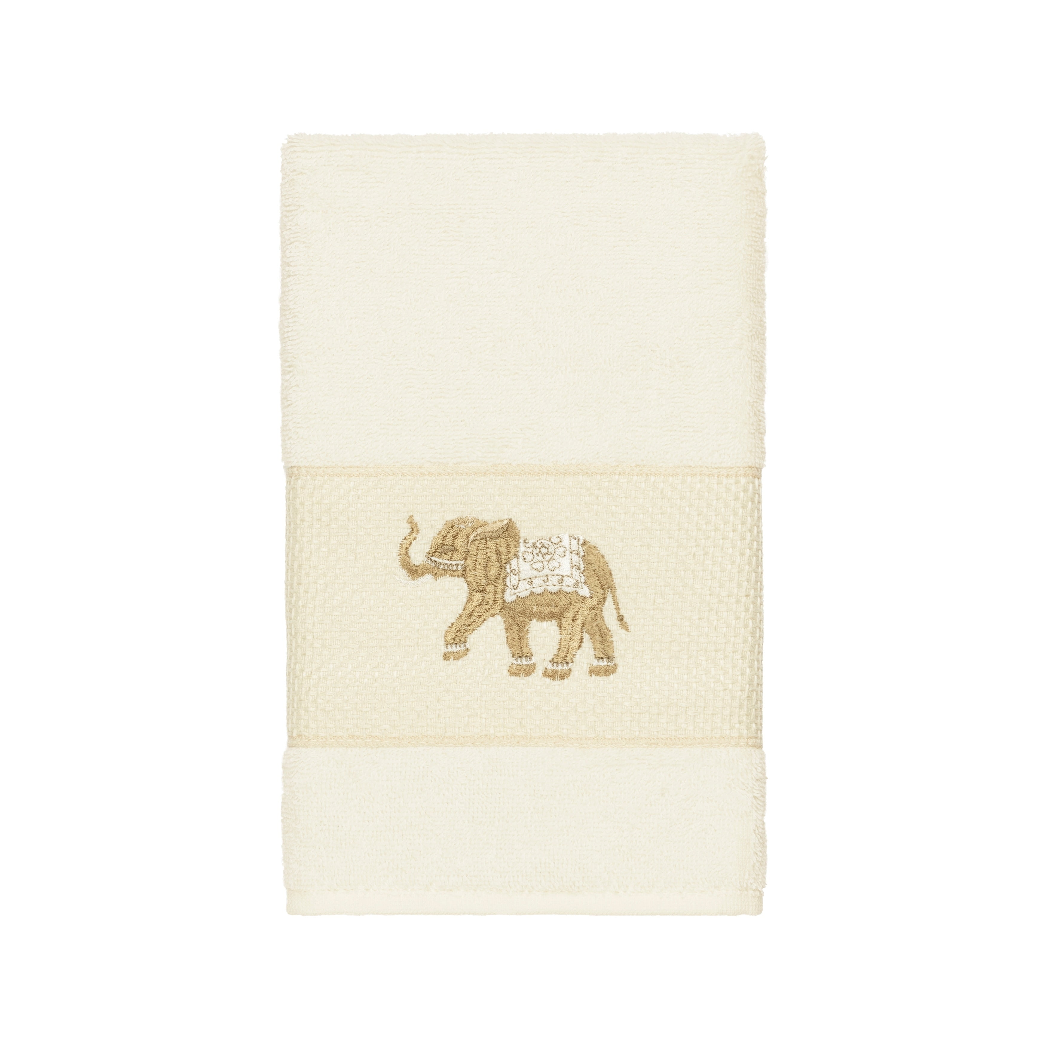 Authentic Hotel and Spa Turkish Cotton Elephants Embroidered Cream Hand ...