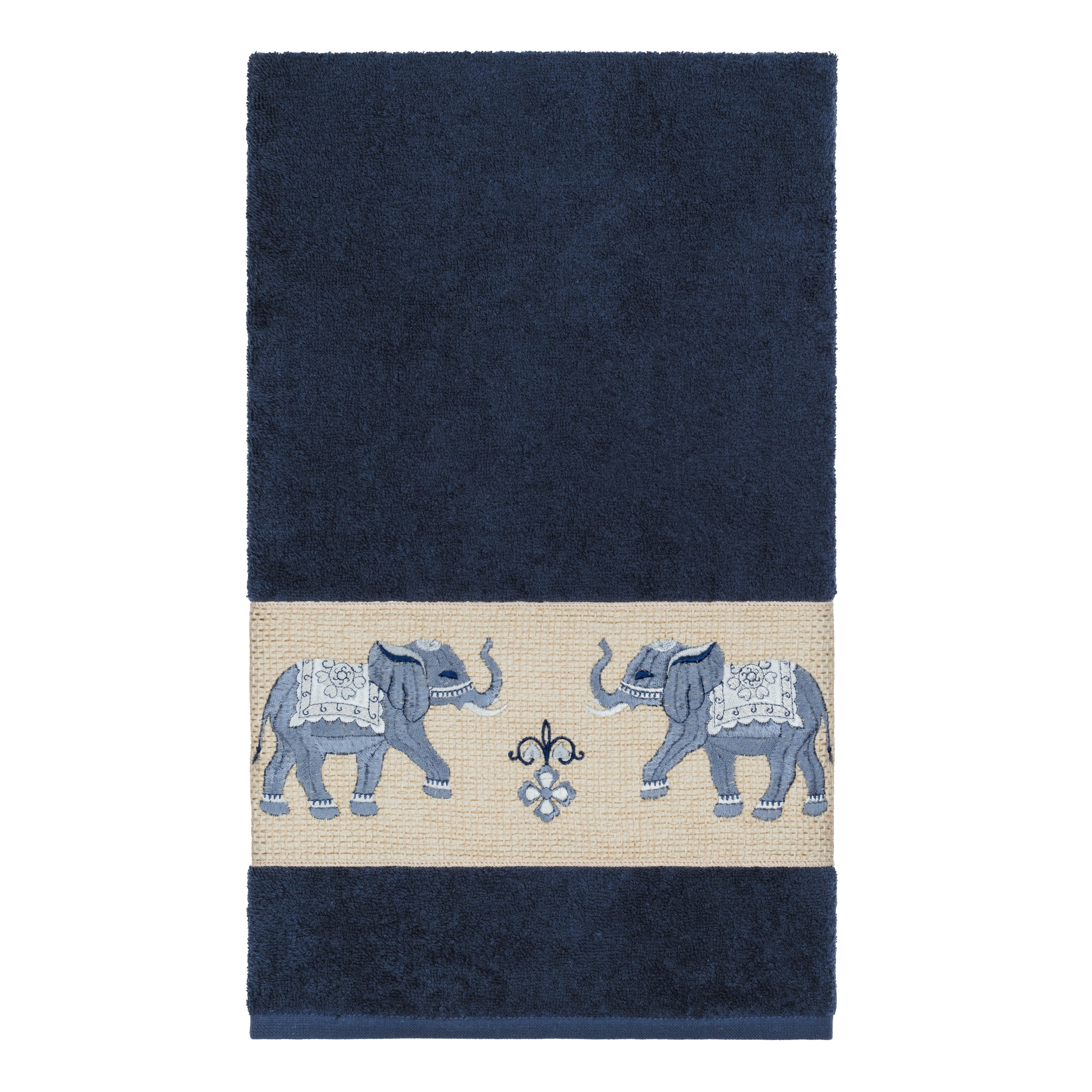 Authentic Hotel and Spa Turkish Cotton Elephants Embroidered Midnight ...