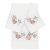 Authentic Hotel and Spa Turkish Cotton Floral Vine Embroidered White 3 ...