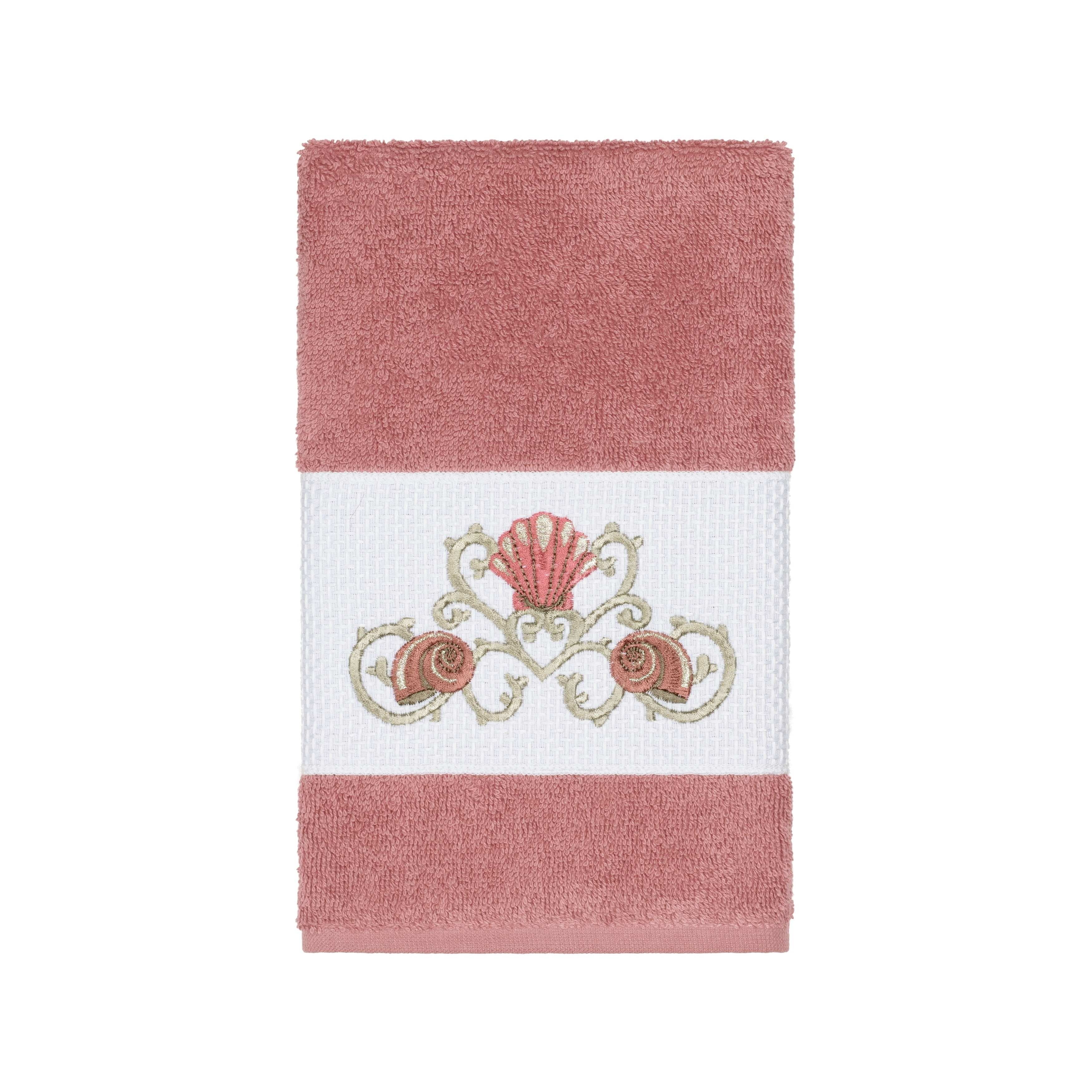 Authentic Hotel and Spa Turkish Cotton Shells Embroidered Tea Rose 2 ...