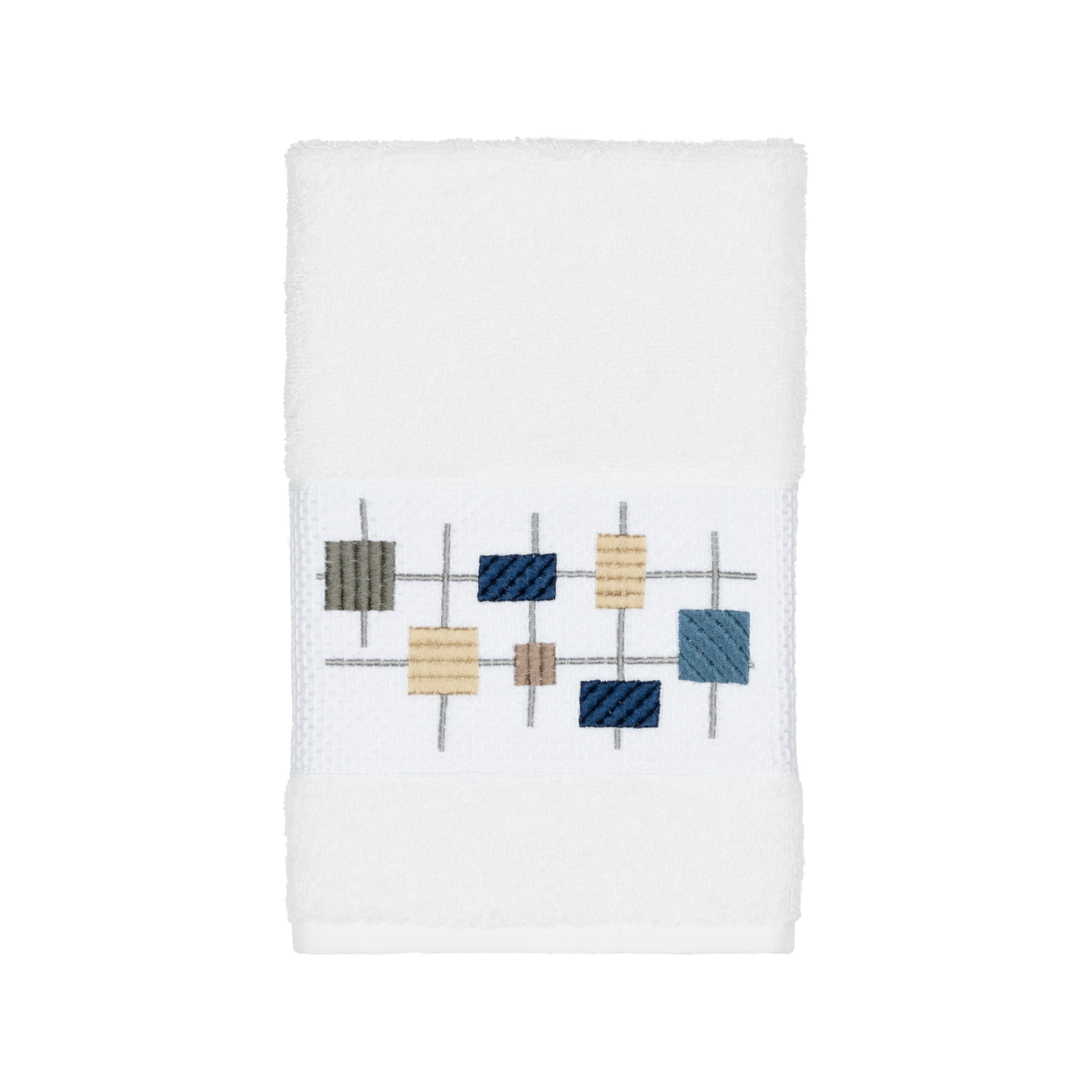Authentic Hotel and Spa Turkish Cotton Squares Embroidered White Hand ...