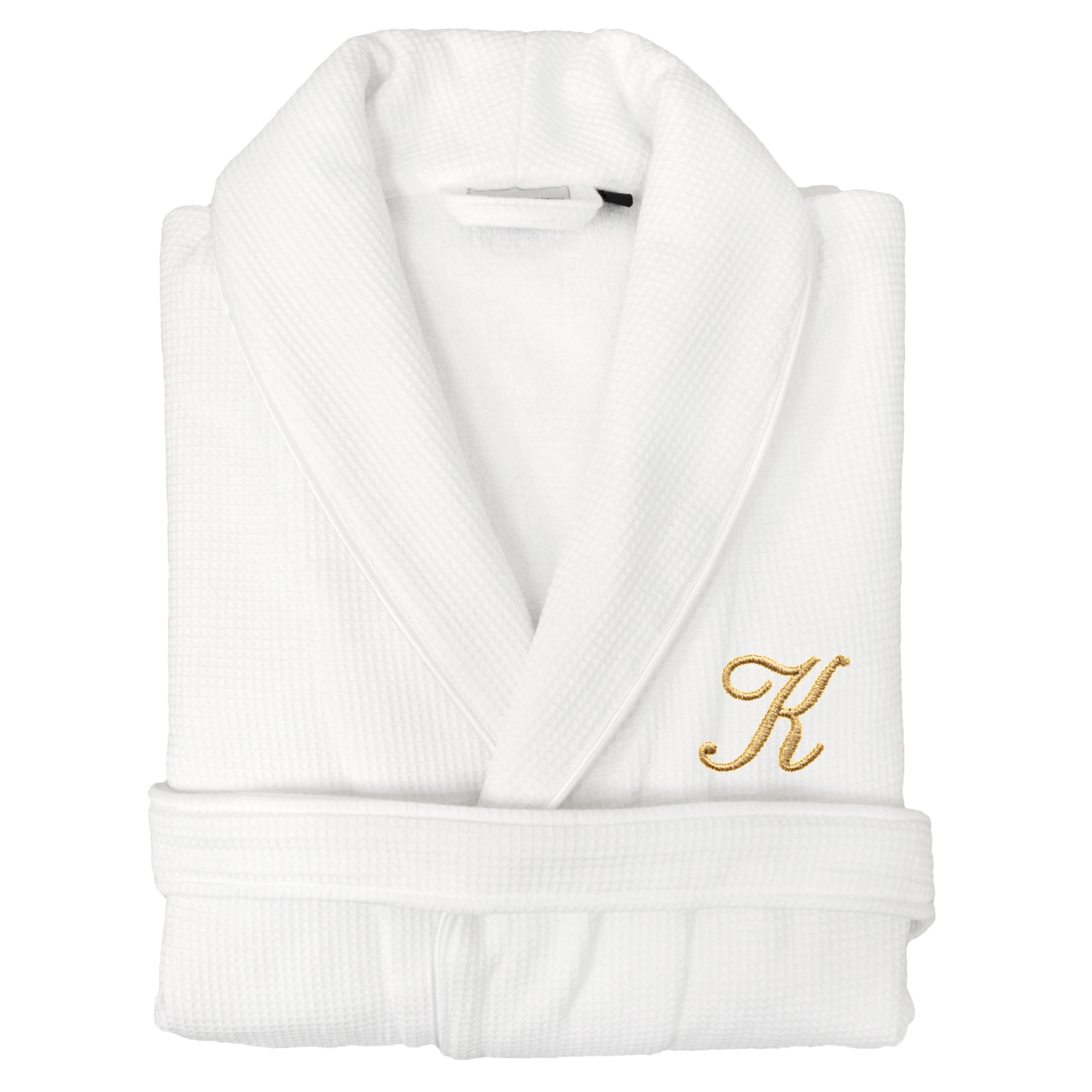Authentic Hotel and Spa Unisex Gold Monogrammed Turkish Cotton Waffle ...