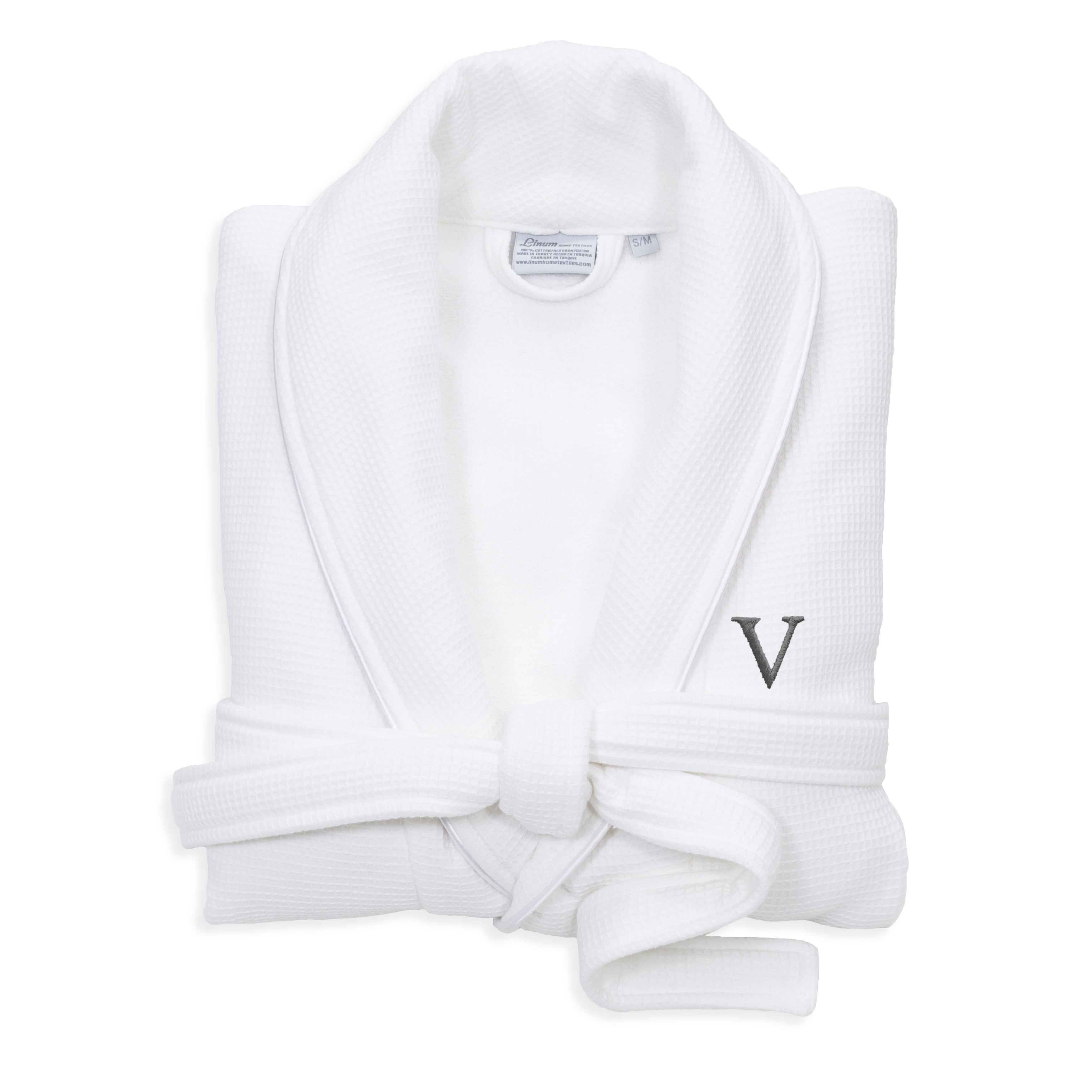 Authentic Hotel and Spa White Unisex Turkish Cotton Waffle Weave Terry ...