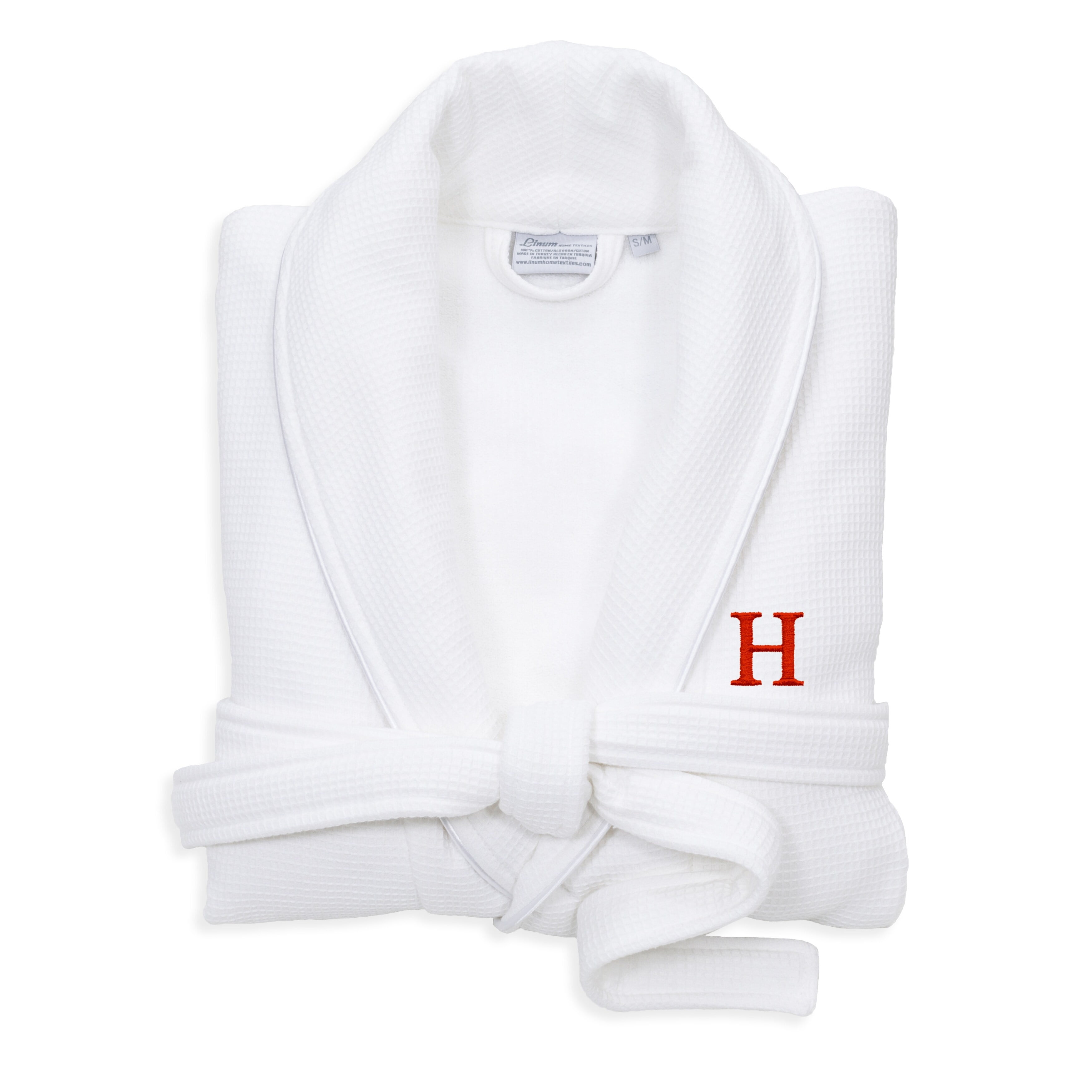 Authentic Hotel and Spa White Unisex Turkish Cotton Waffle Weave Terry ...