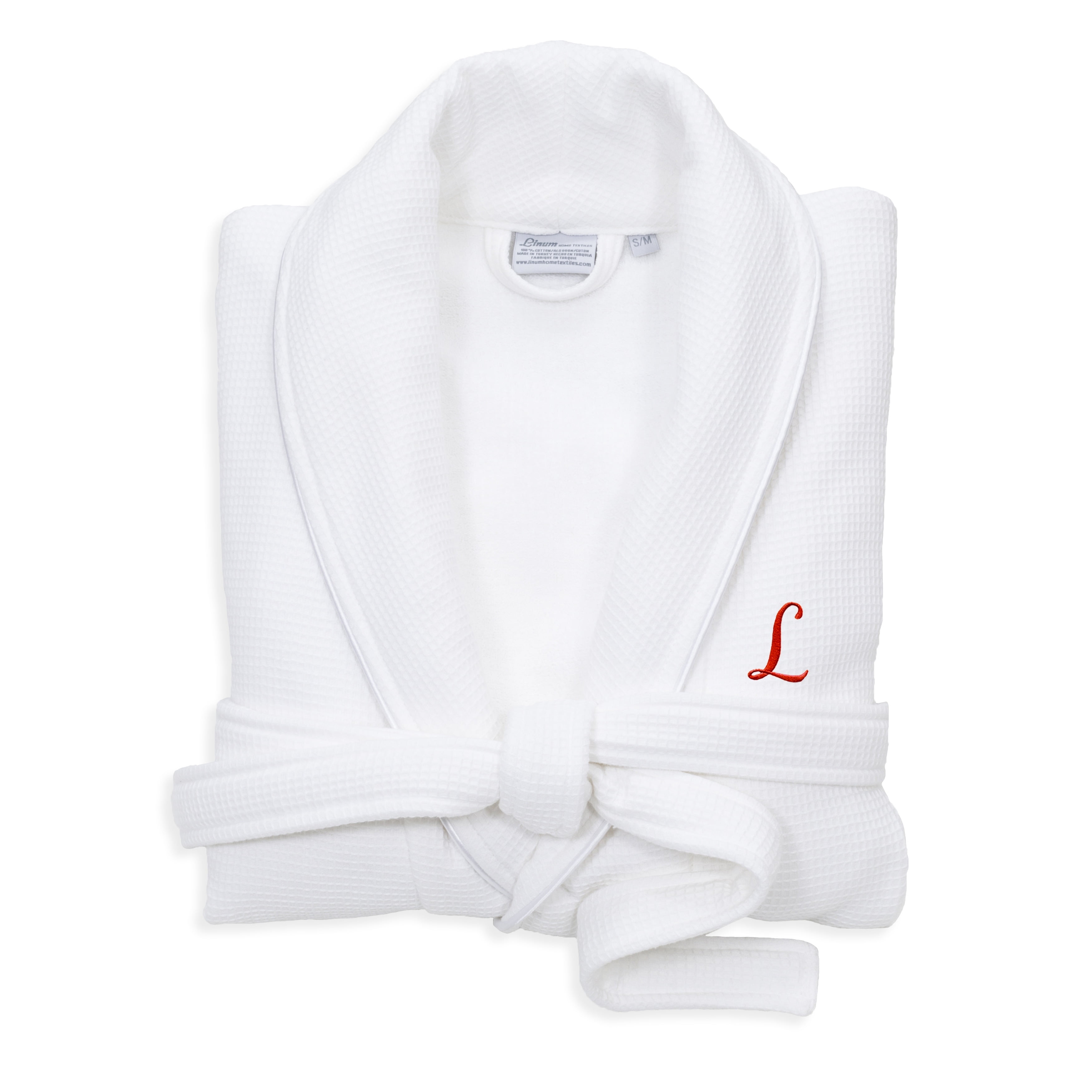 Authentic Hotel and Spa White Unisex Turkish Cotton Waffle Weave Terry ...