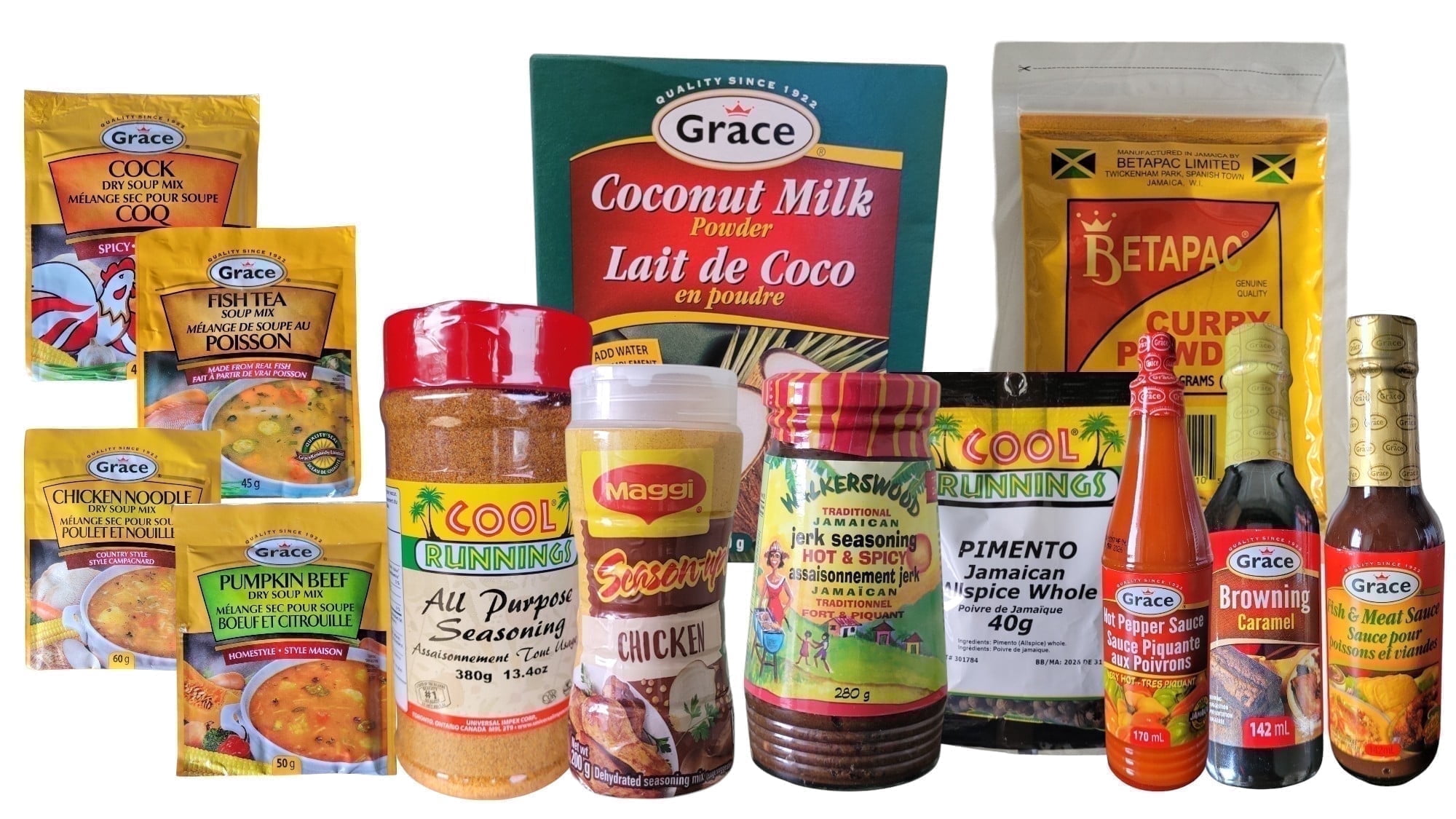 Jamaican Spice Set – Seasonings, Curry, Soup Mixes, Sauce and More ...