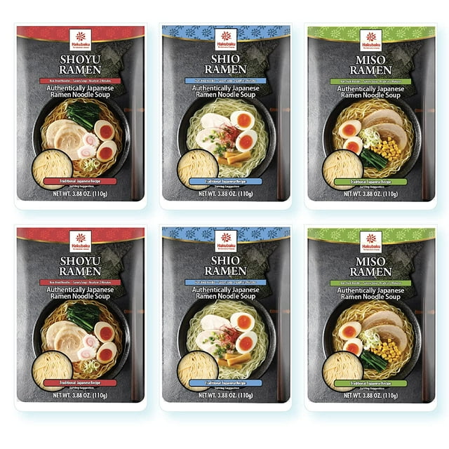 Authentic Japanese Ramen Noodles (Variety, 6 Pack) - Walmart.com
