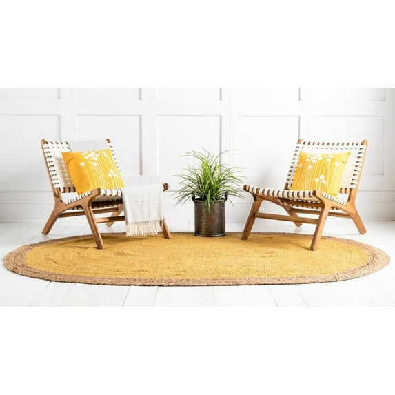 Authentic Jute Rug Natural Jute Oval Indian Braided Rag Rug Oval Floor ...