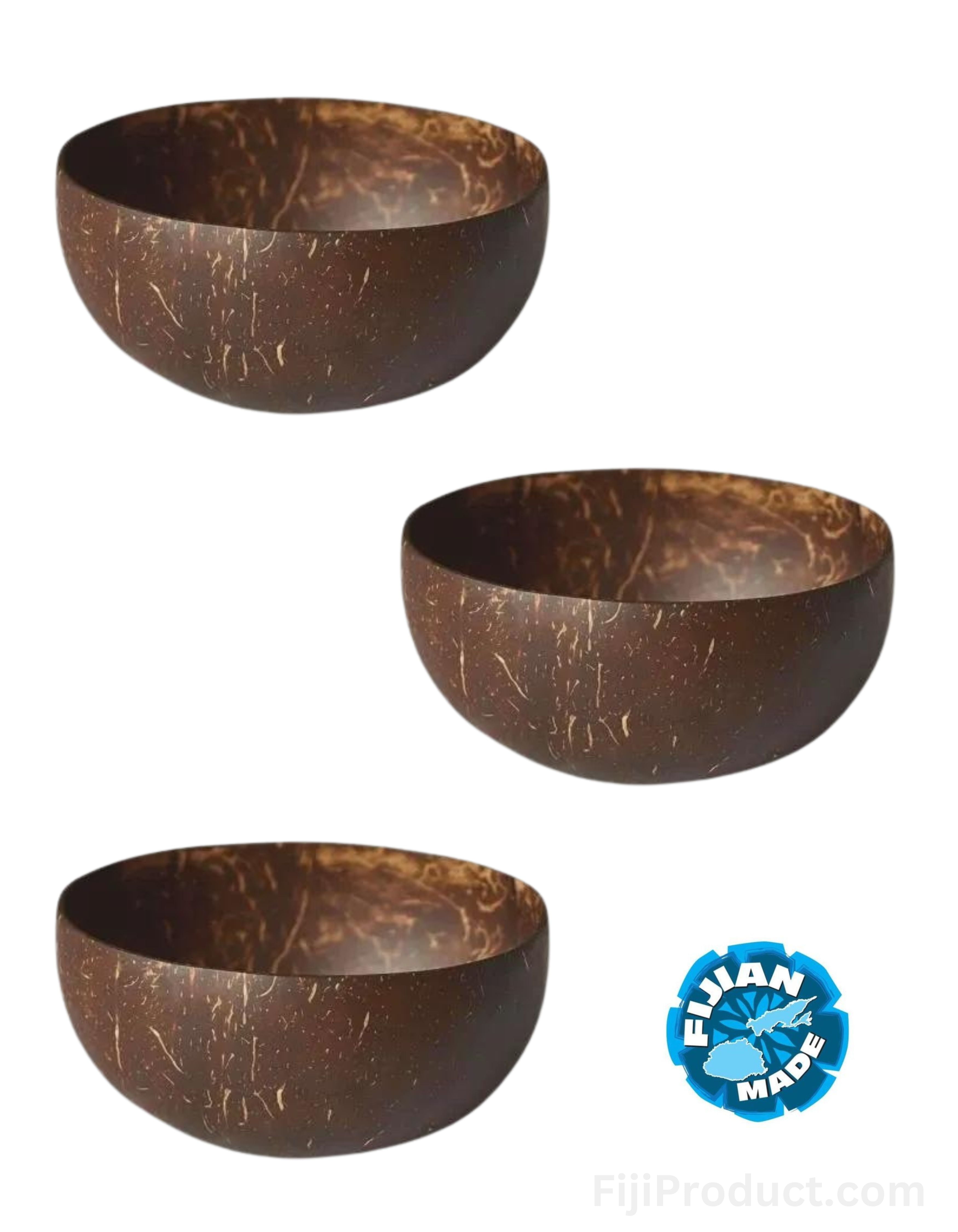 Authentic Kava Drinking Cup - 100% Natural Kava Coconut Shell (3 Cup's ...